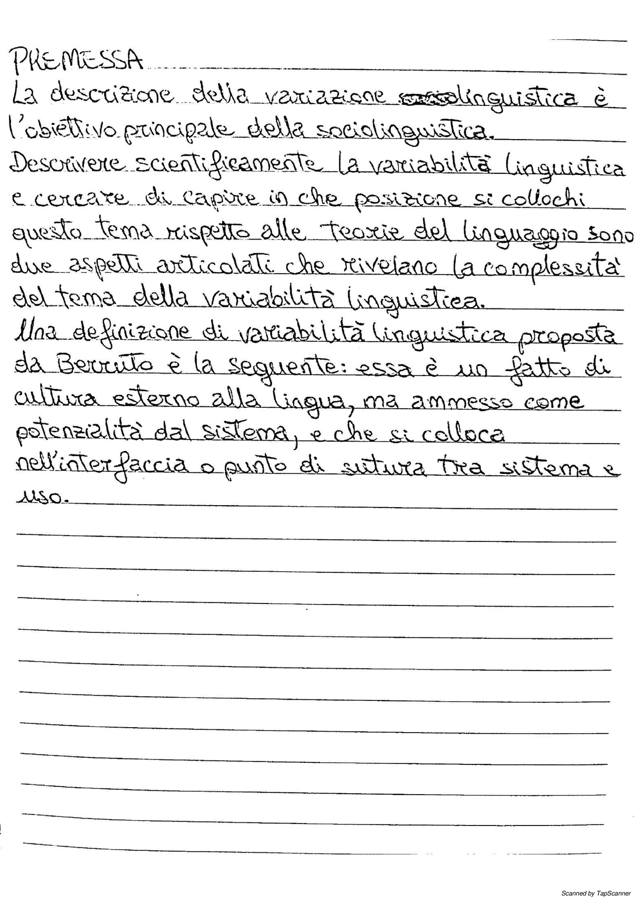 Riassunto Variabilità Linguistica Temi E Metodi Della Ricerca Di