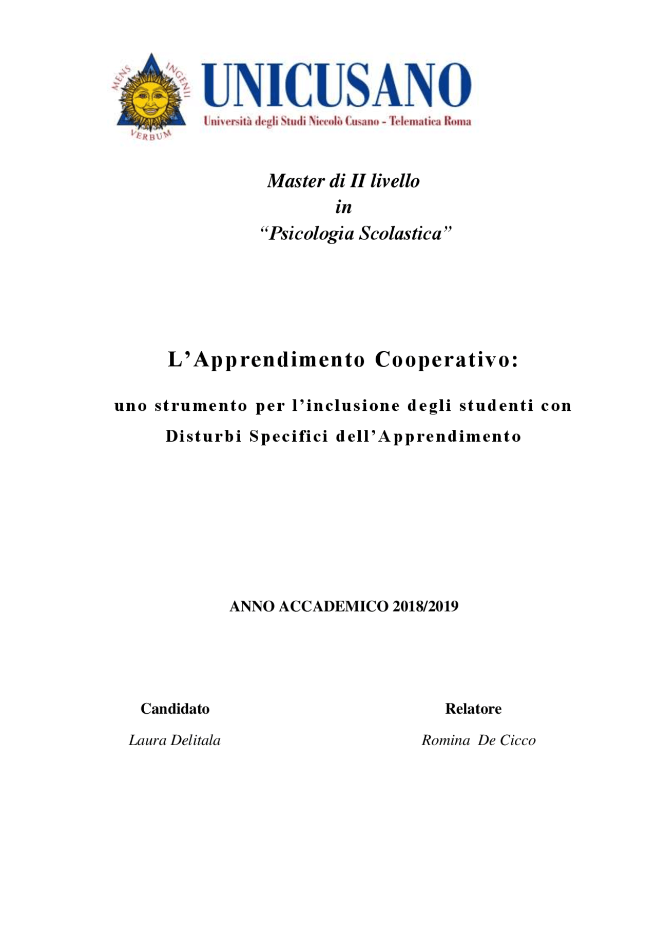 Apprendimento Cooperativo E Dsa Docsity
