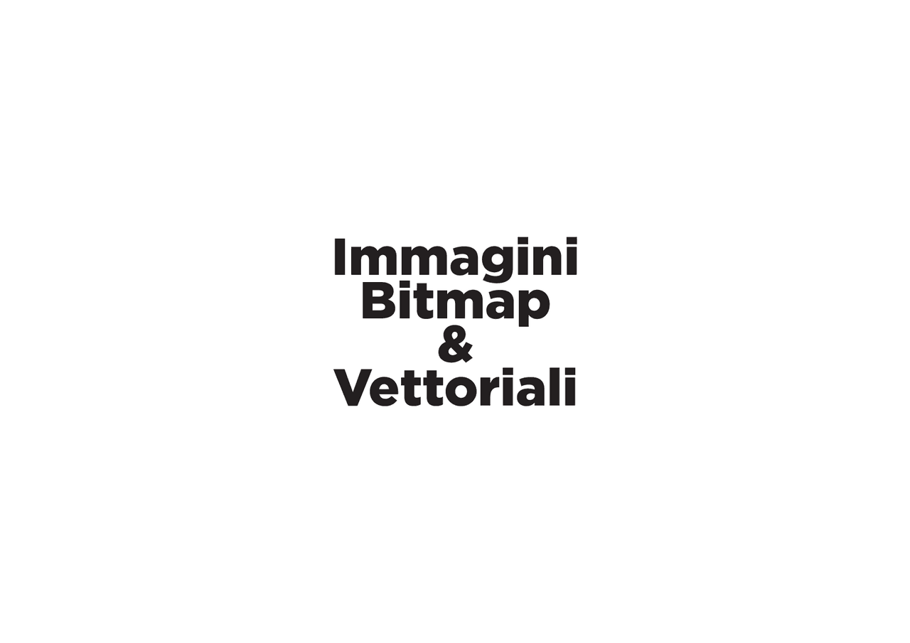 Immagini bitmap e vettoriali - Docsity