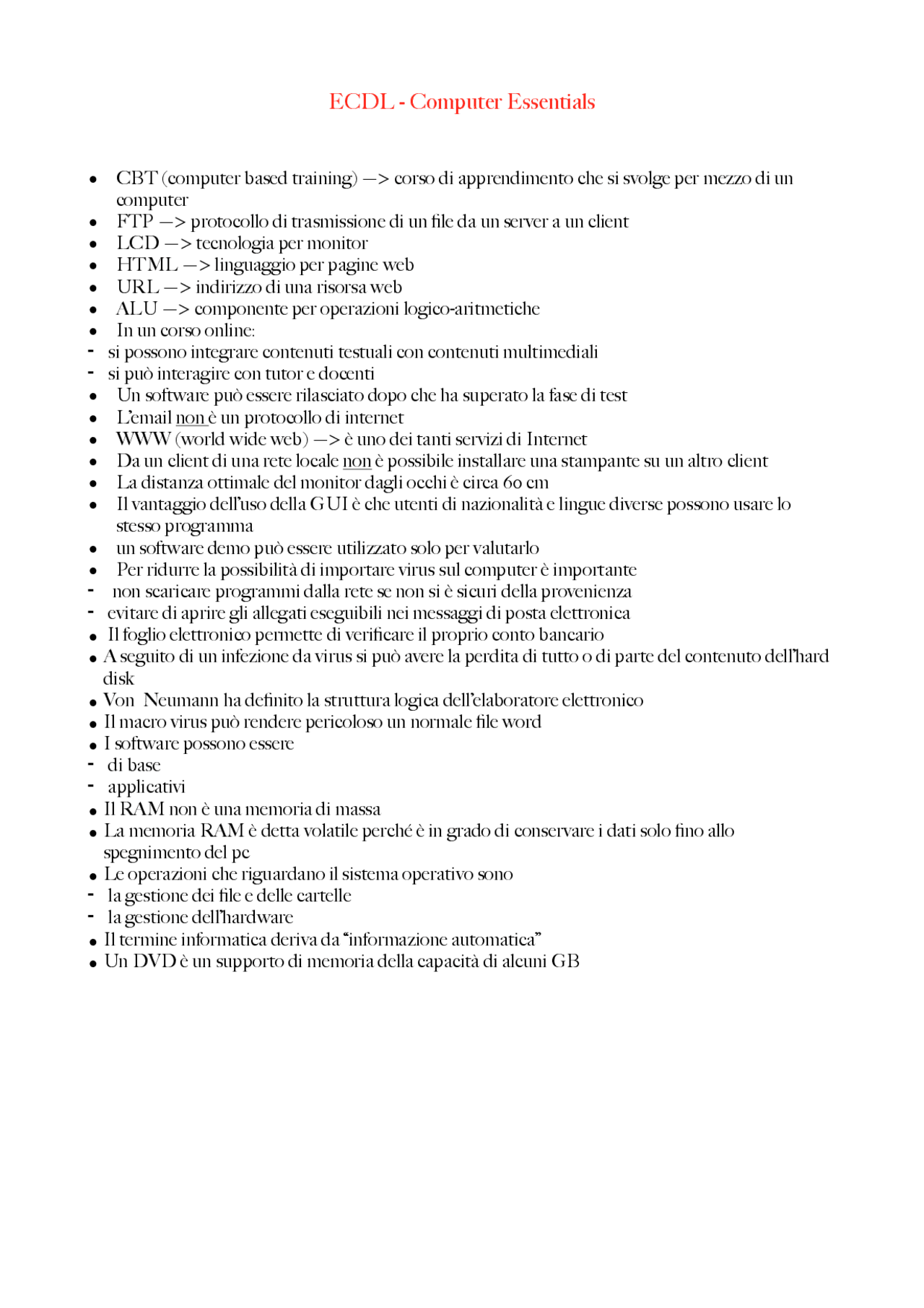 Computer Essentials Appunti Informatica Docsity