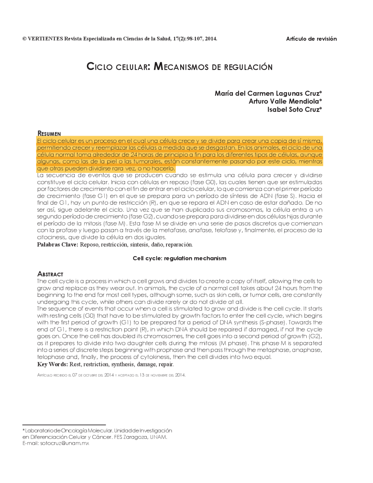 Ciclo Celular Documento Docsity