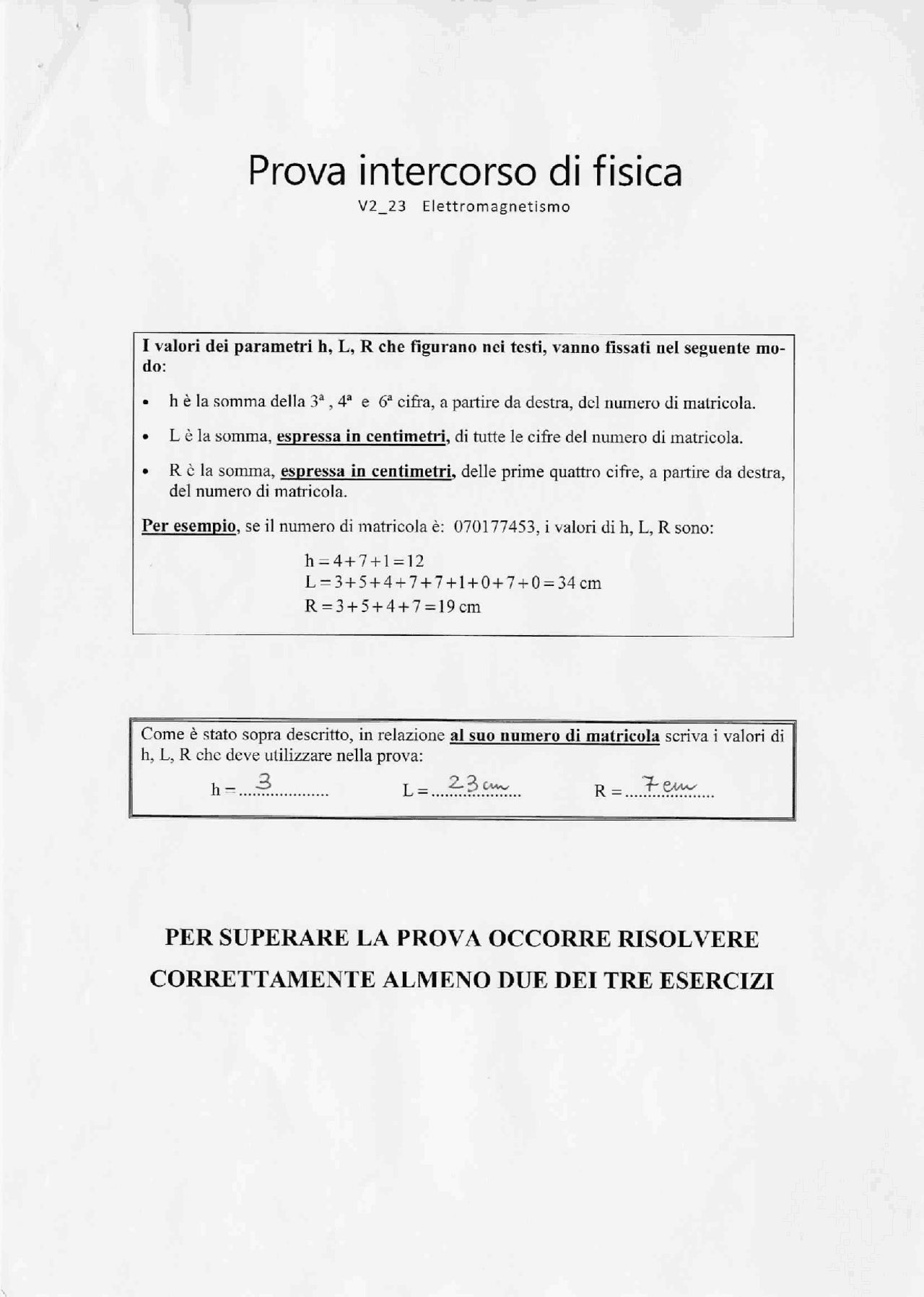 Prova Intercorso Di Fisica Elettromagetismo V223pdf Docsity