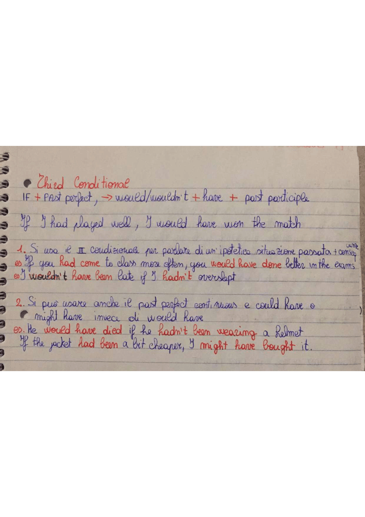 Lingua Inglese Third Conditional Docsity