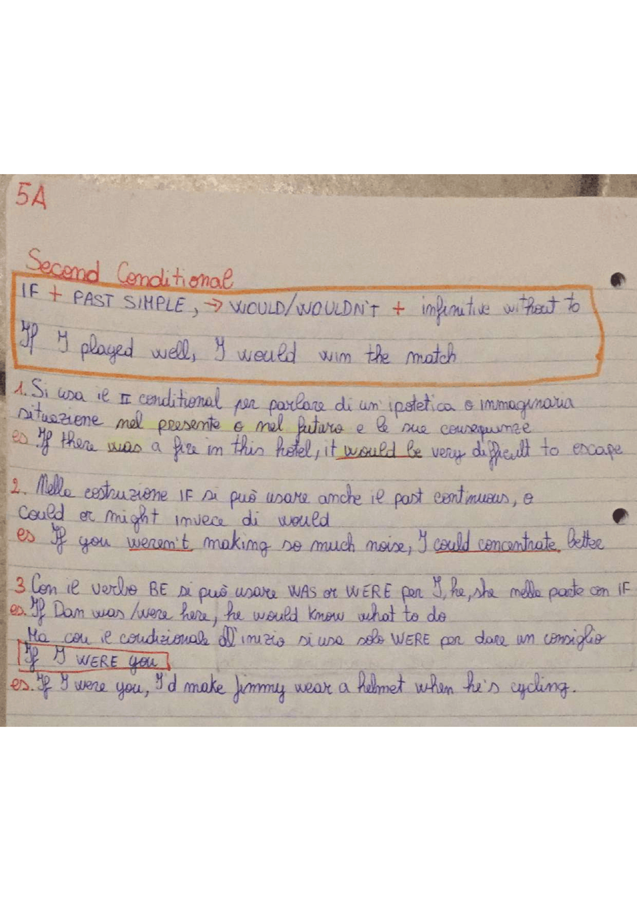 Lingua Inglese Second Conditional Docsity