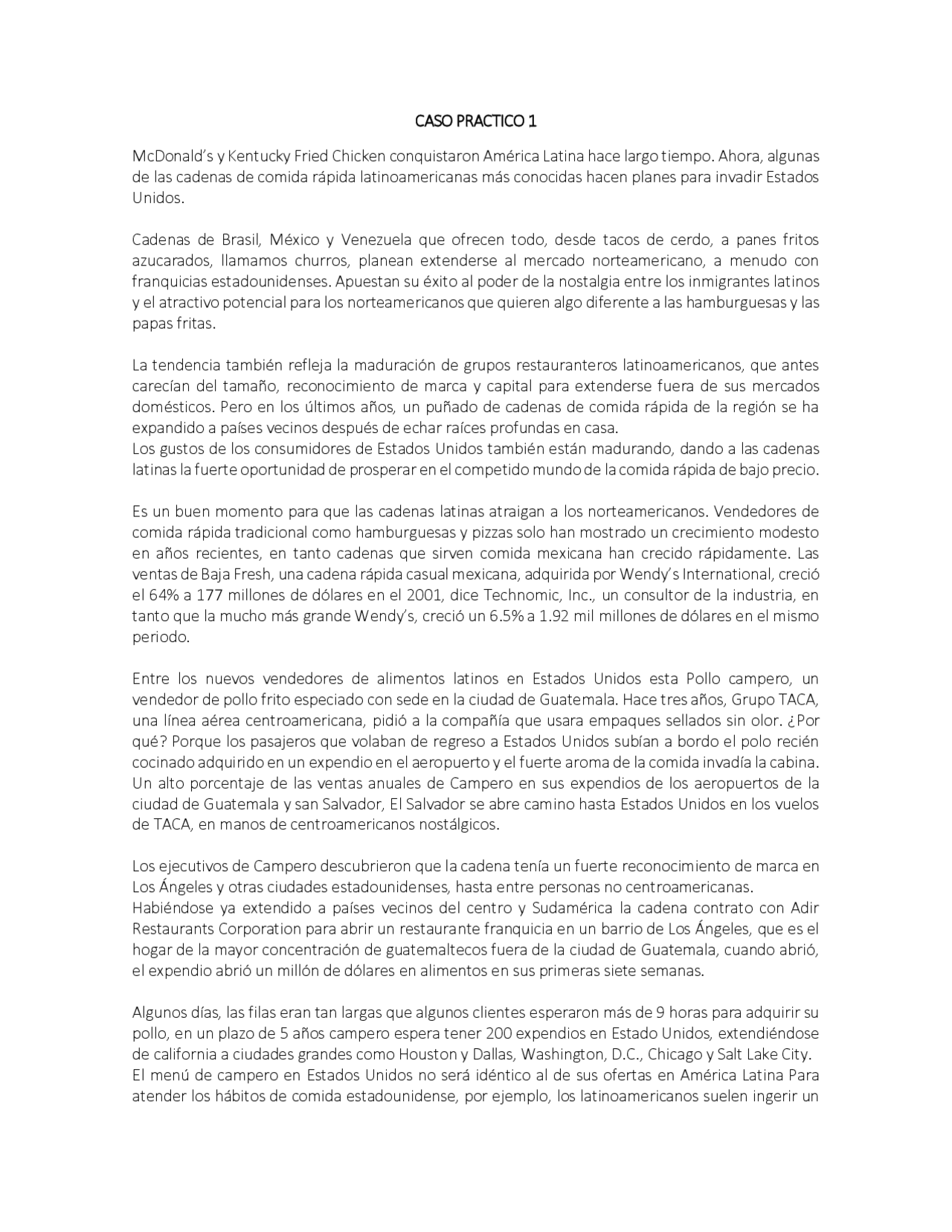 Casos Practicos De Derecho Ejercicios De Historia Docsity