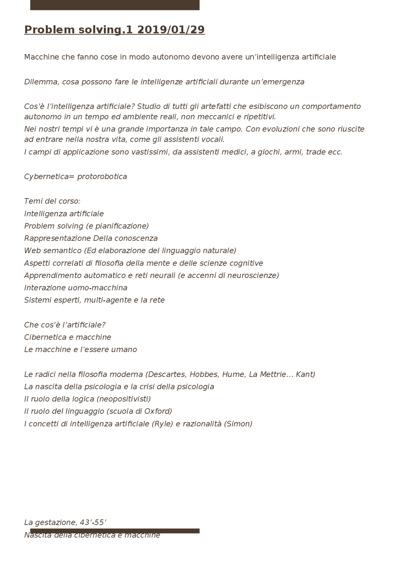 Appunti Ia Problem Solving E Web Semantico Docsity