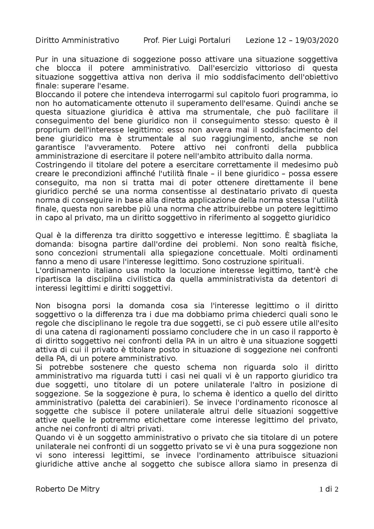 Appunti Diritto Amministrativo Docsity
