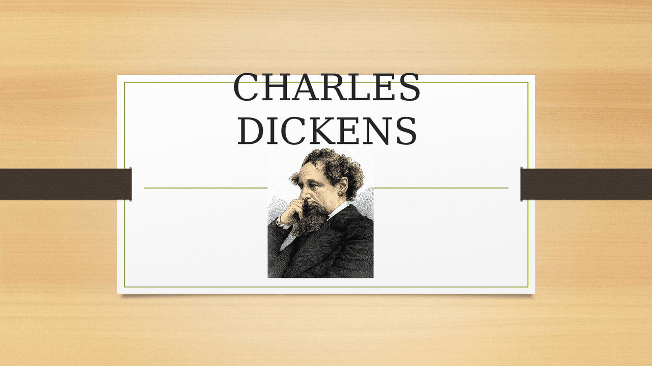 Charles Dickens PowerPoint | Slide di Inglese | Docsity
