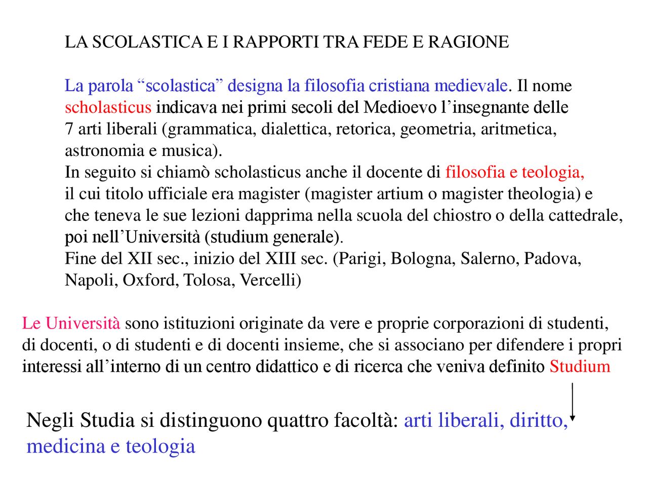 La scolastica: filosofia antica - Docsity