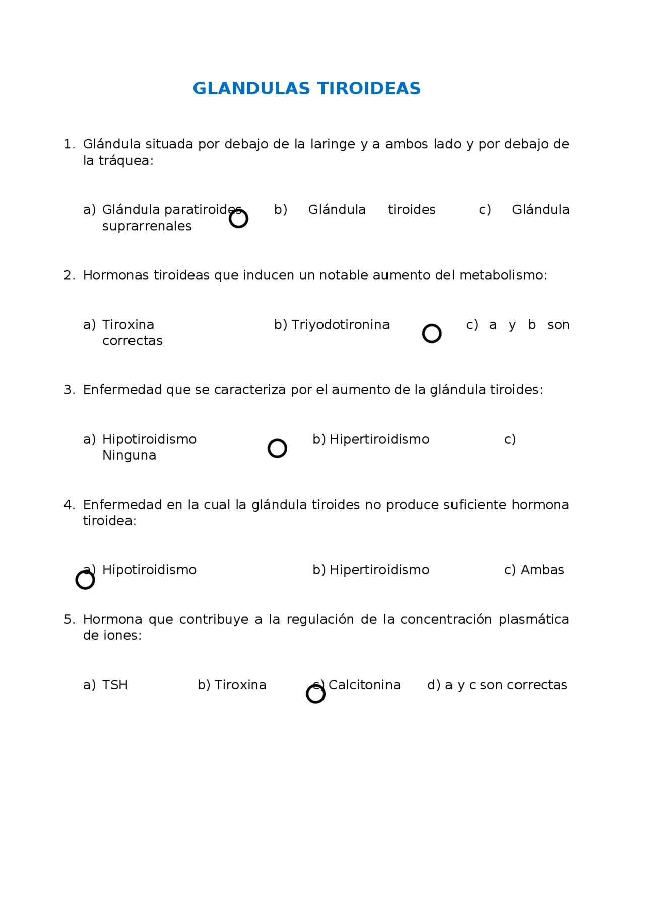 Glandulas Tiroideas Y Otros Apuntes Docsity