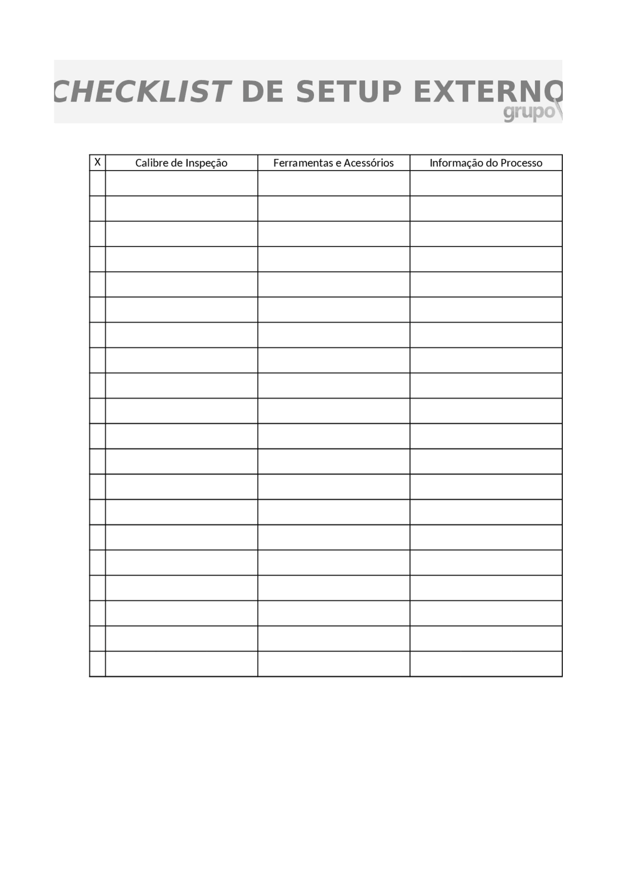 Planilha Setup Externo - Docsity