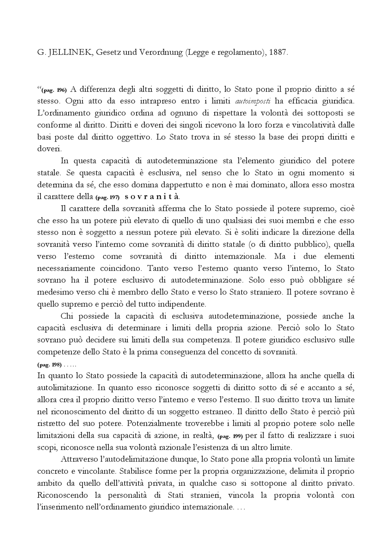 Diritto Pubblico Sovranità Docsity
