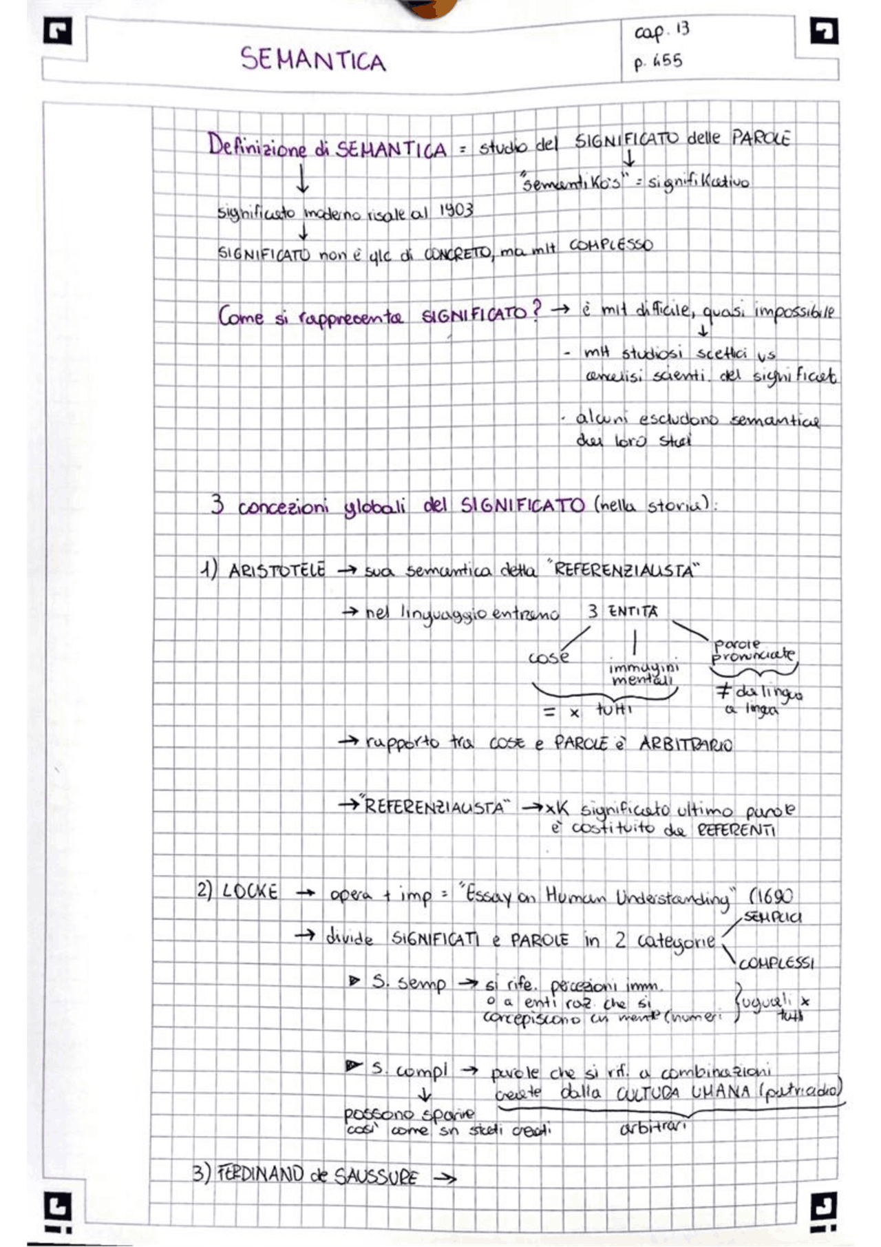 Schemi Di Semantica Di Linguistica Generale Docsity