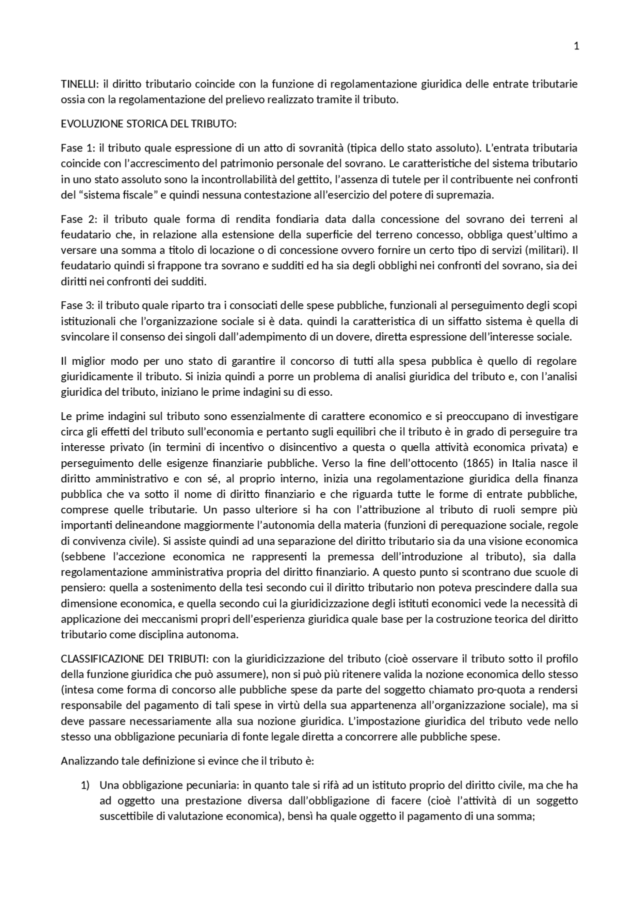 Riassunto Libro G Tinelli Diritto Tributario Parte Generale Docsity