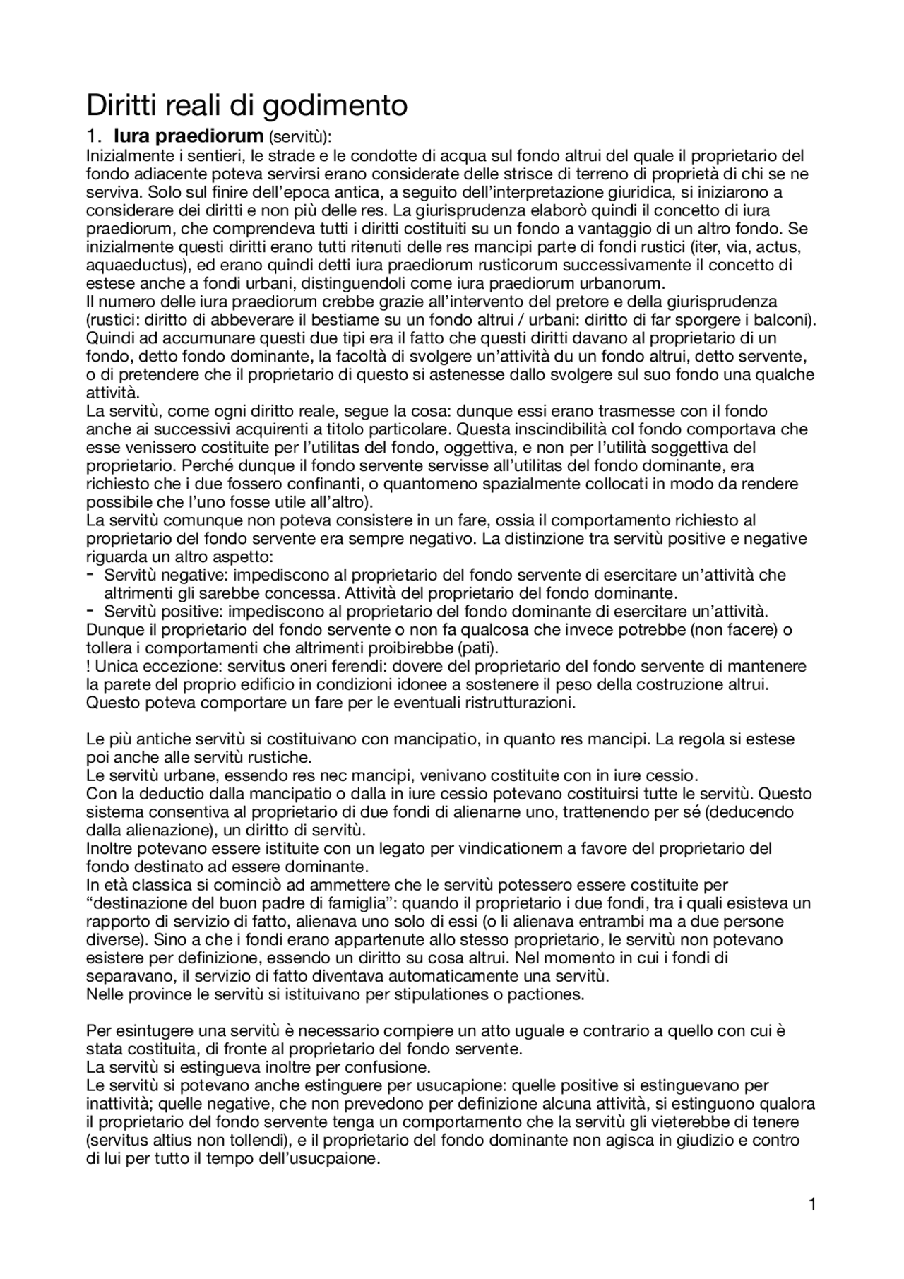 Diritti Reali Diritto Romano Docsity
