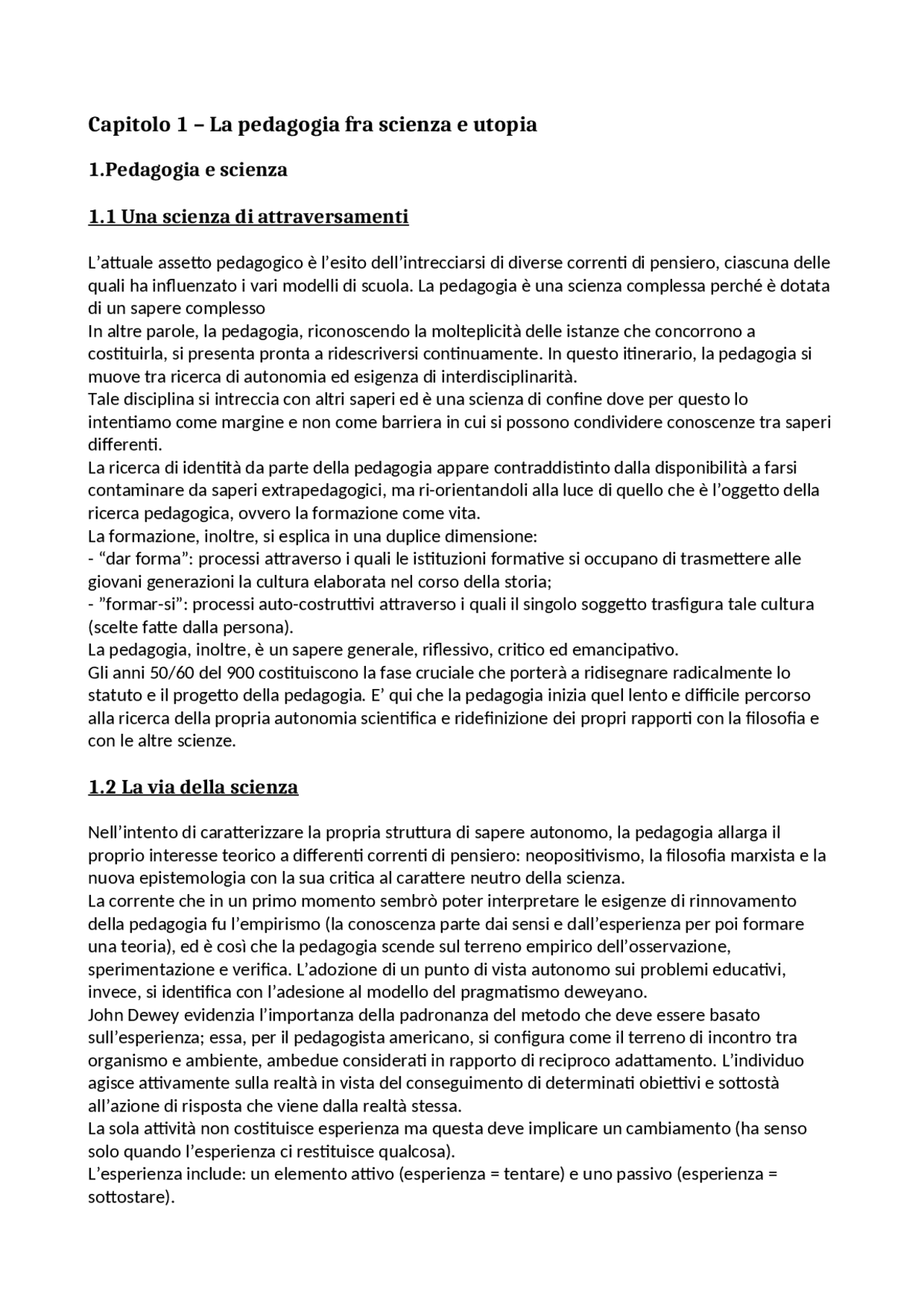 Manuale Di Pedagogia Docsity