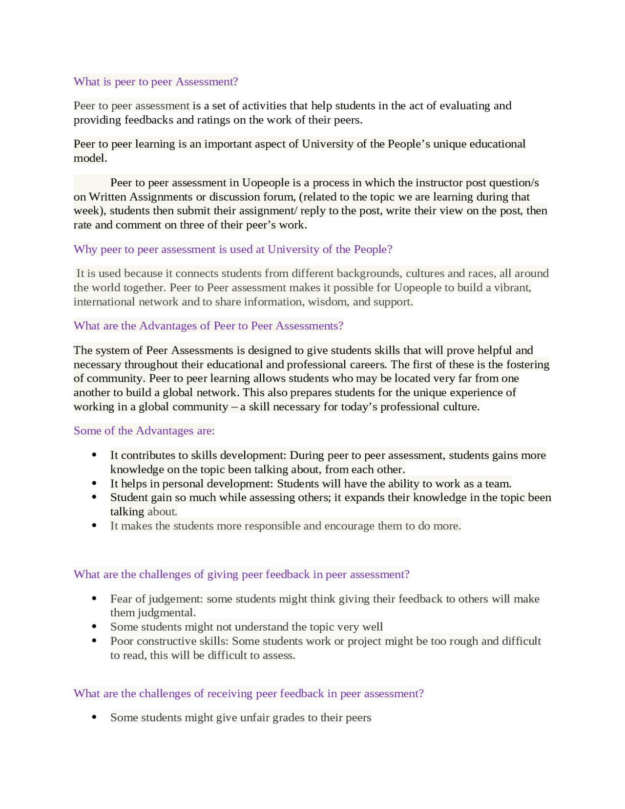 Eng101 Learning Journal Peer Assessment Docsity