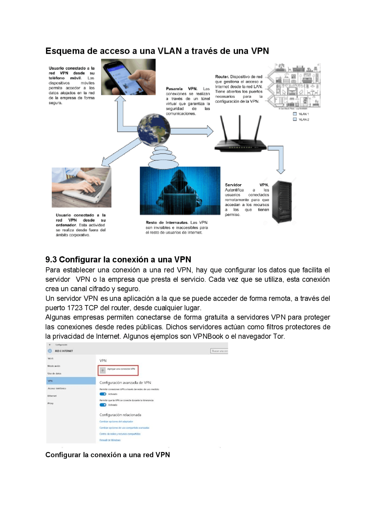 Como configurar una conexión VPN - Docsity