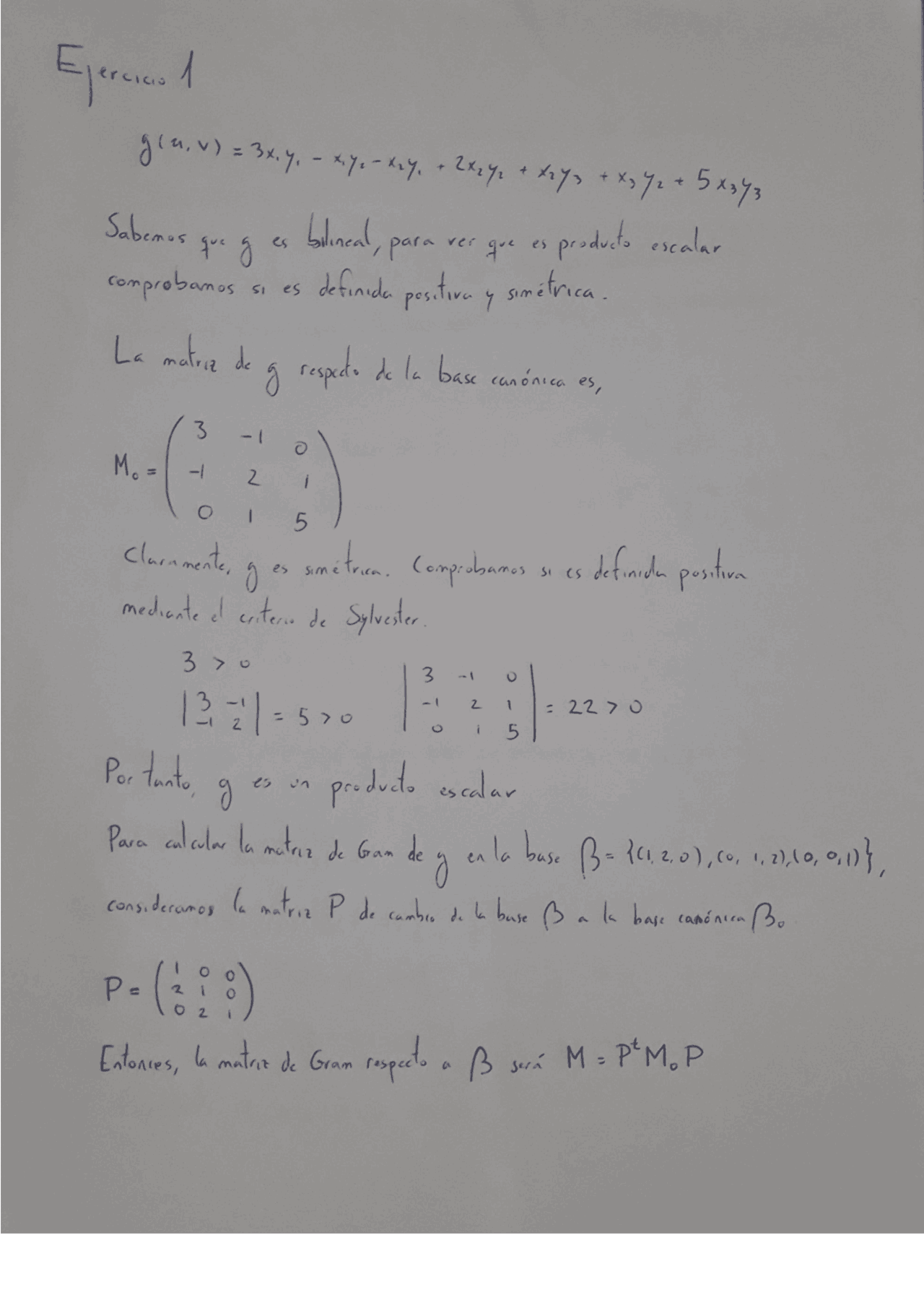 Solución Espacios Euclídeos Docsity