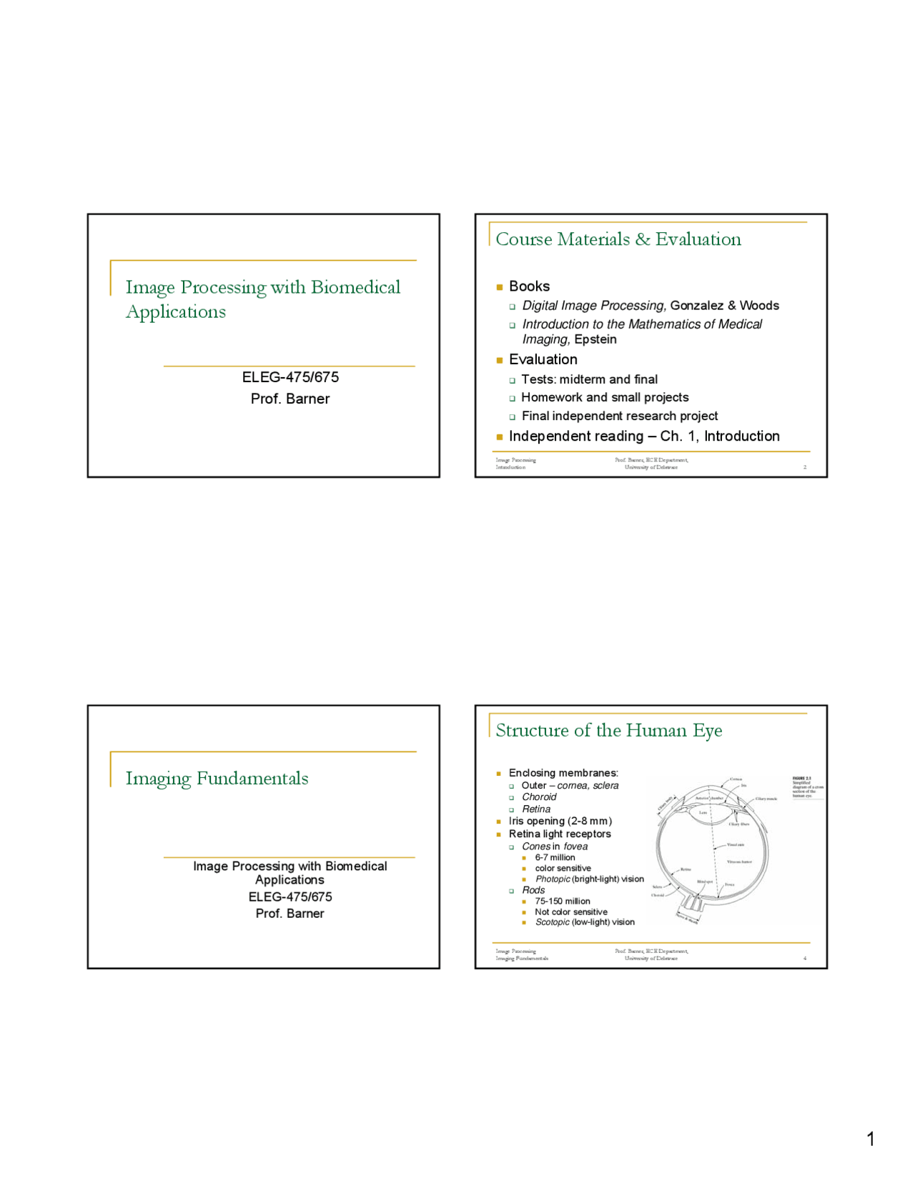 Image Processing With Biomedical Applications Docsity