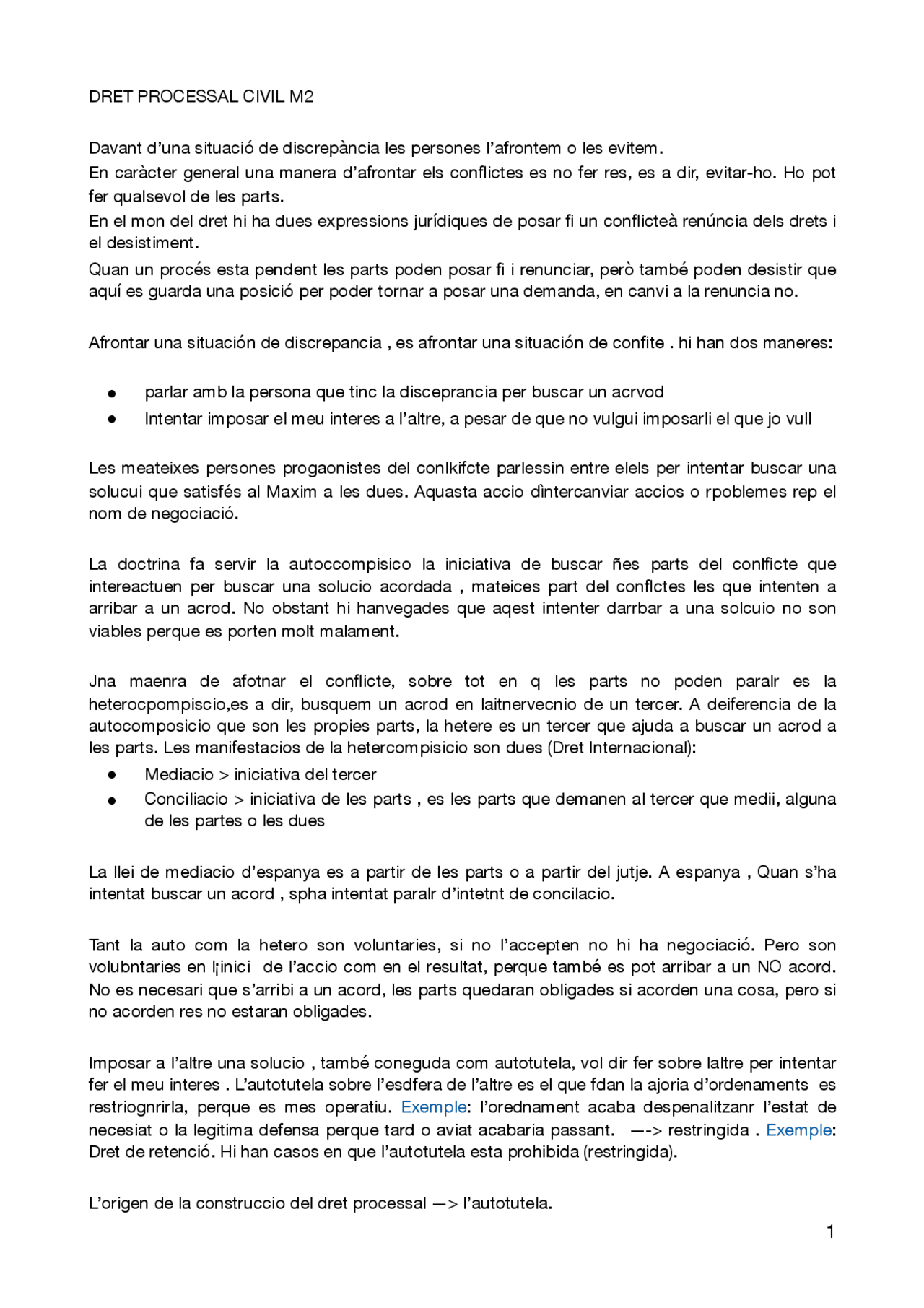 Derecho De Procesal Civil Docsity
