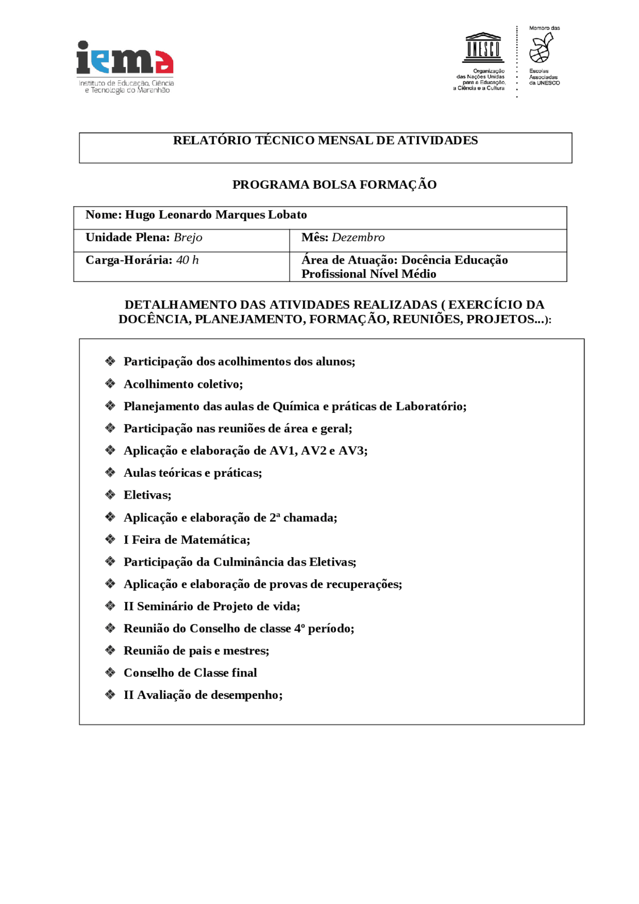 HUGO LEONARDO LOBATO - Docsity