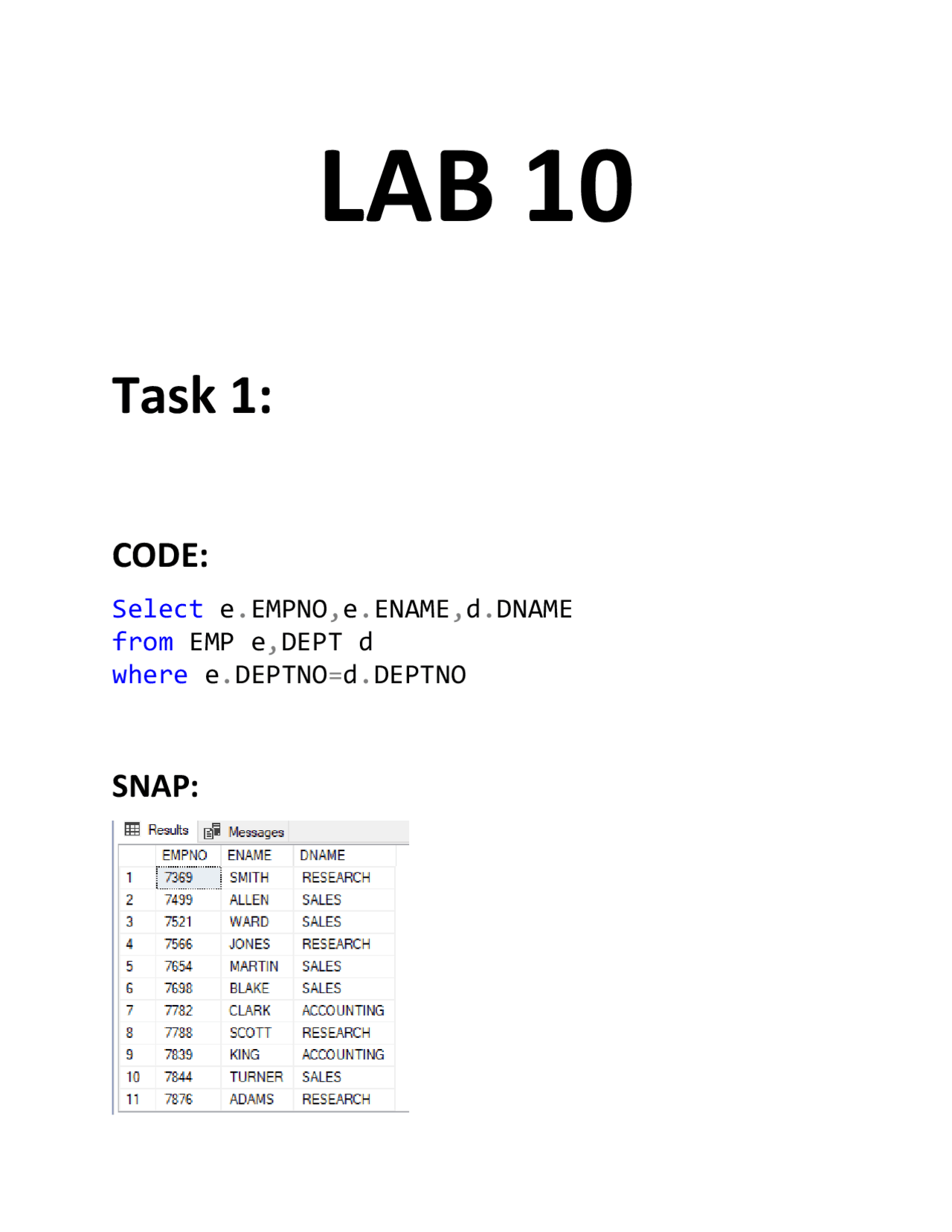 Database Lab Solution 10 Lab Reports Database Management Systems Dbms Docsity