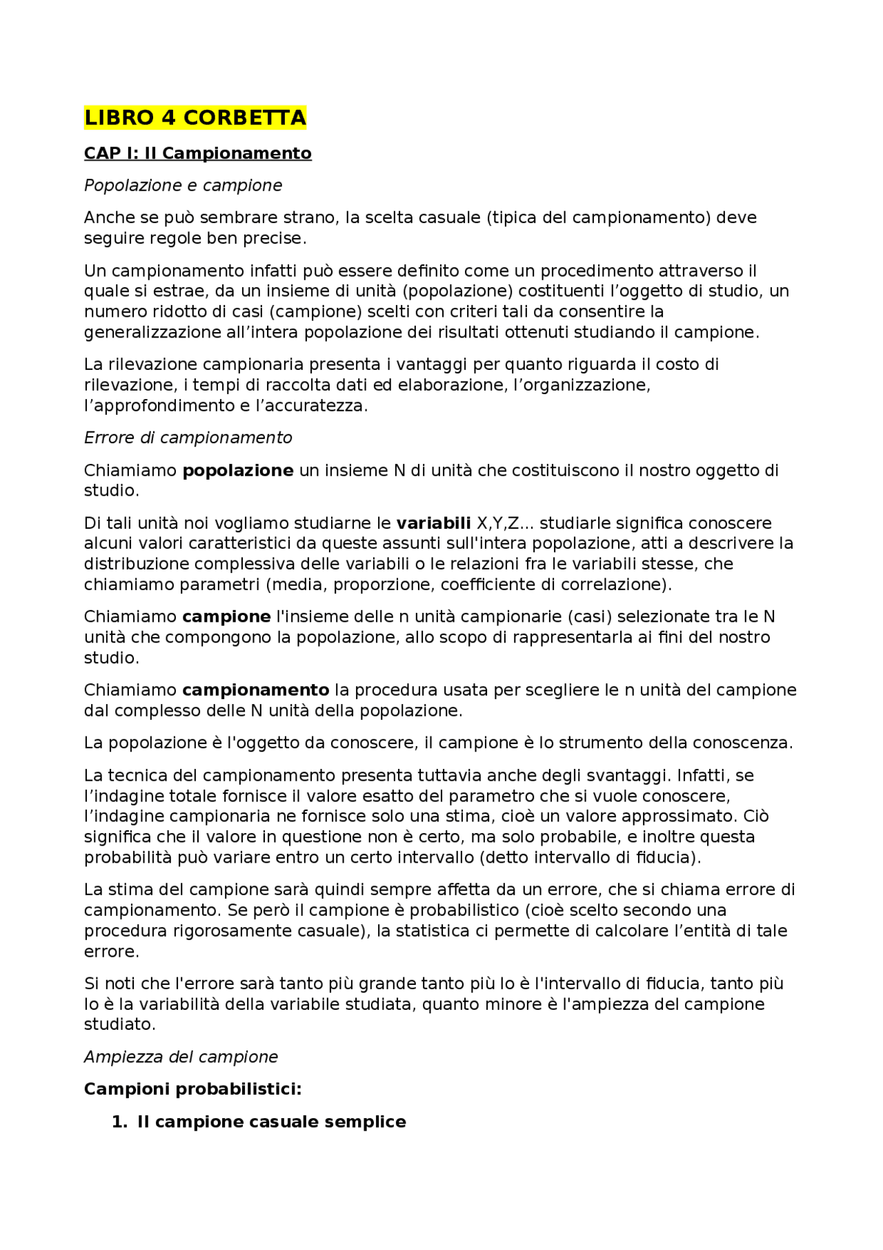 Libro 4 Corbetta La Ricerca Sociale Metodologia E Tecniche Docsity