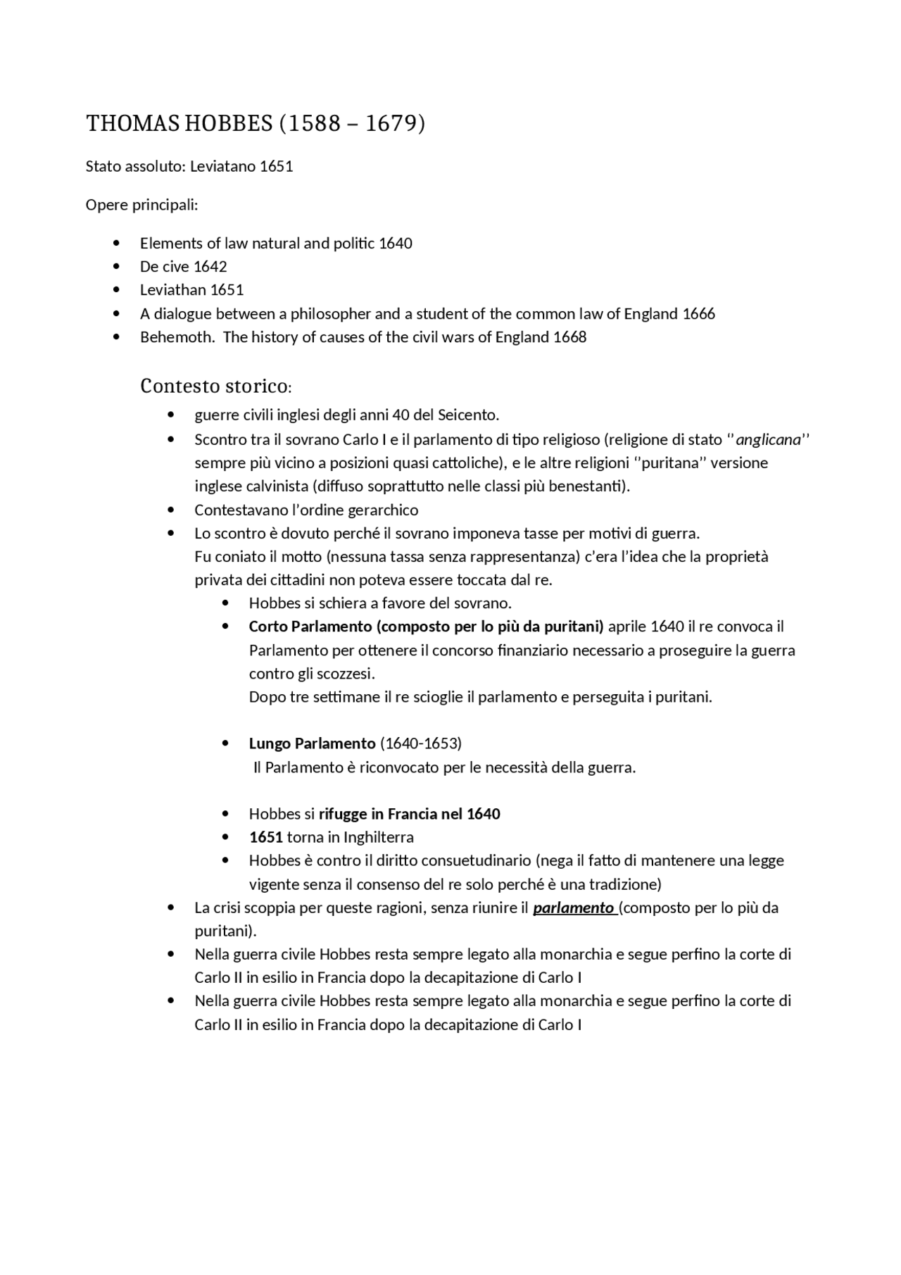 Hobbeslocke E Rousseau Docsity
