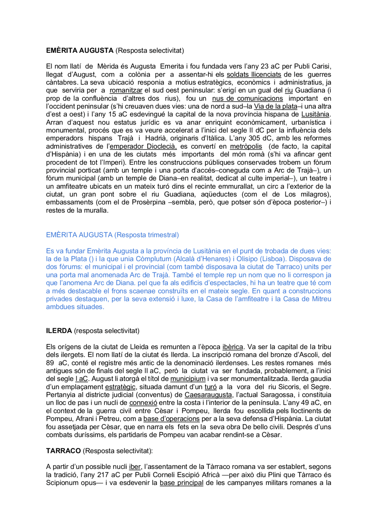 Ciutats Llatí 2n Batx Entra A La Selectivitat Docsity