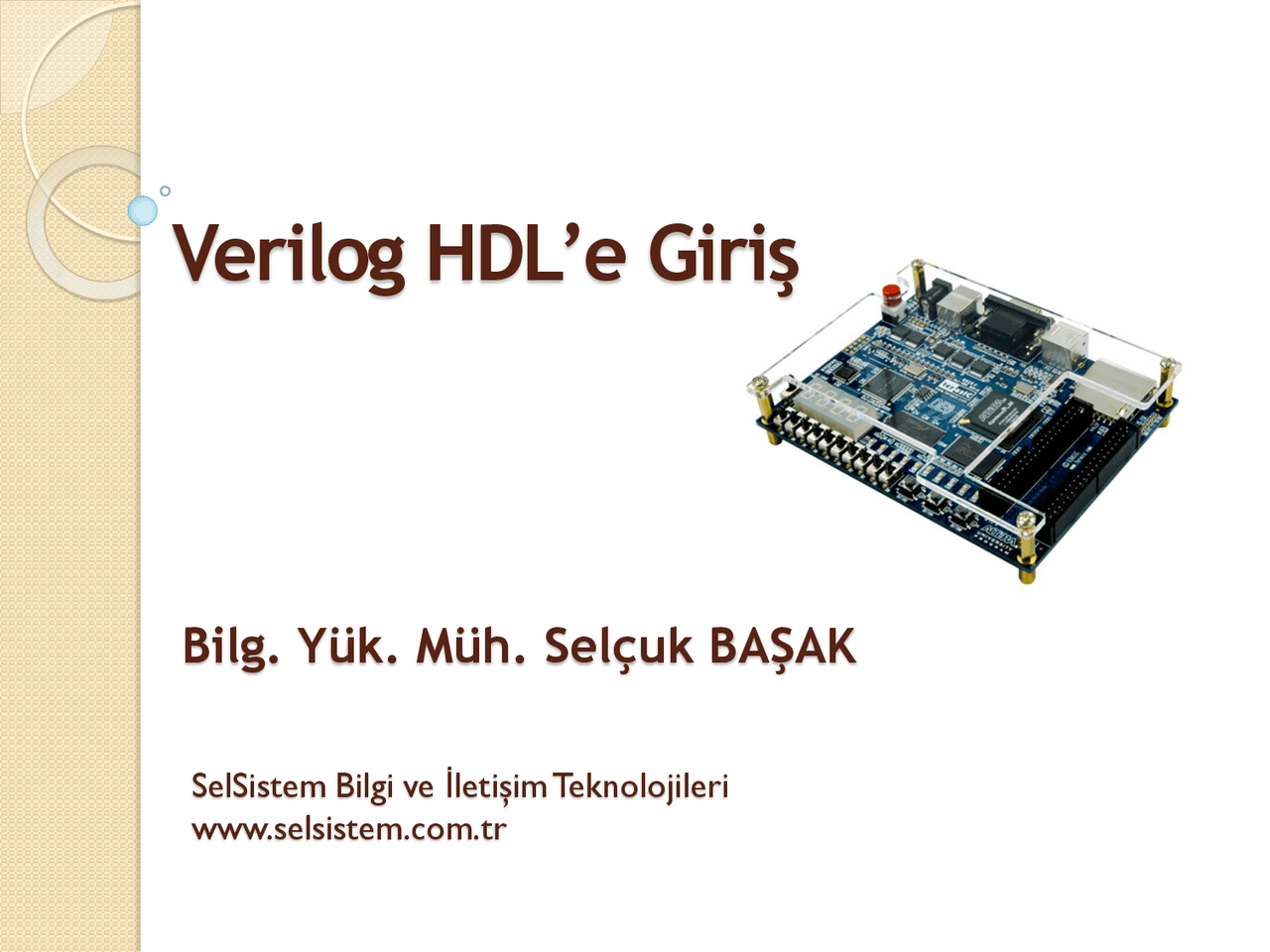 Verilog ile fpga dersine giriş - Docsity