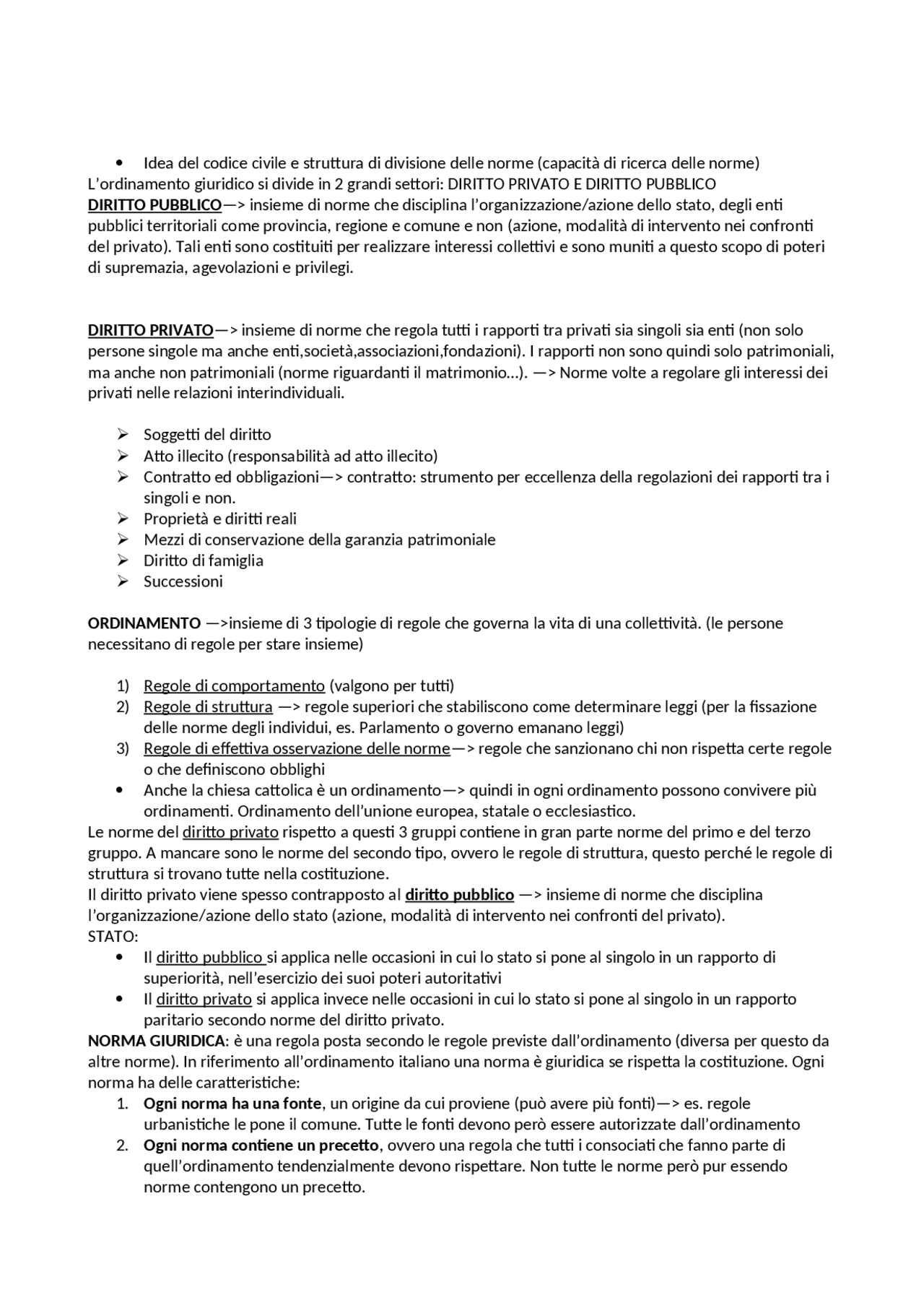 Appunti diritto privato insubria - Docsity