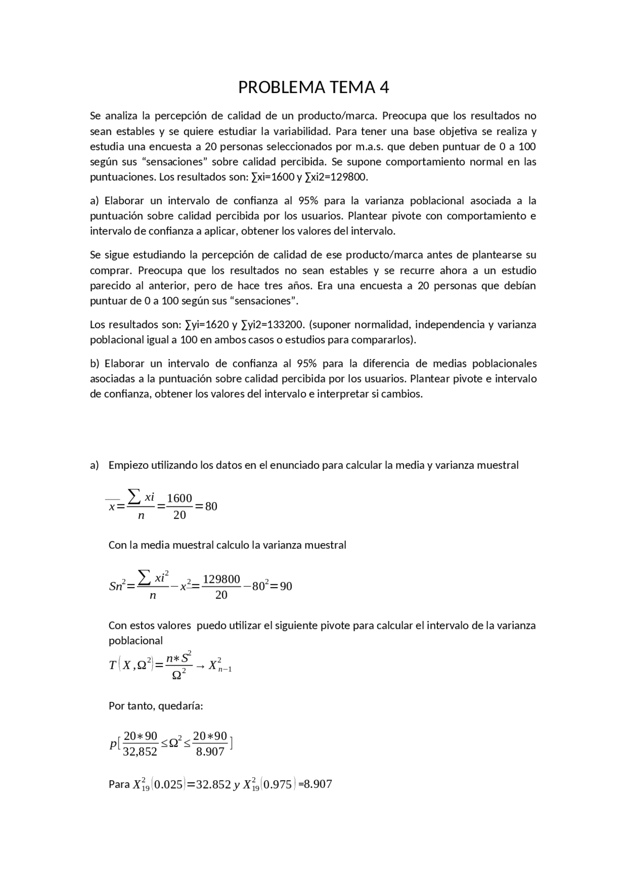 Ejercicio Estadistica Docsity