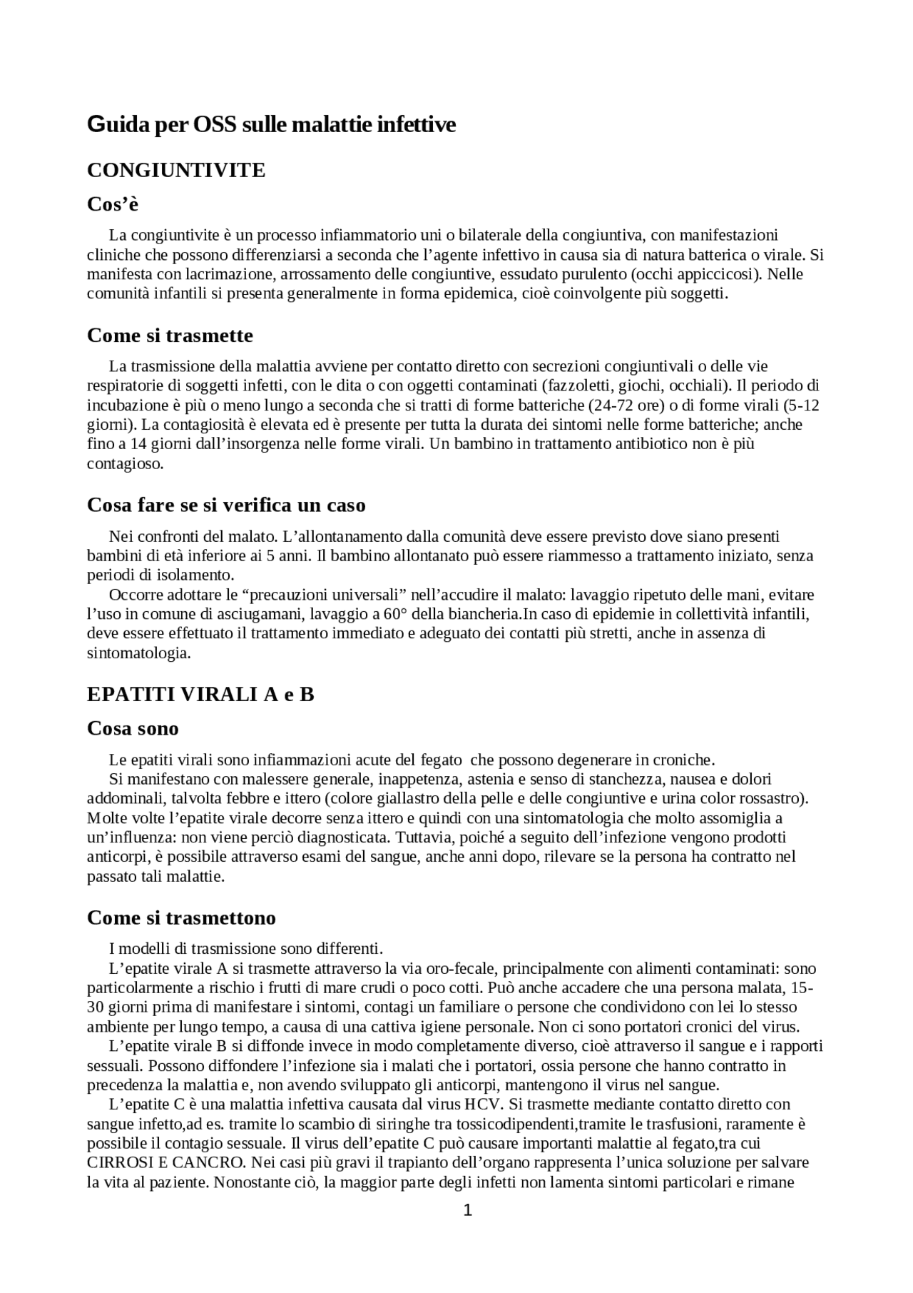 Le Malattie Infettive Docsity