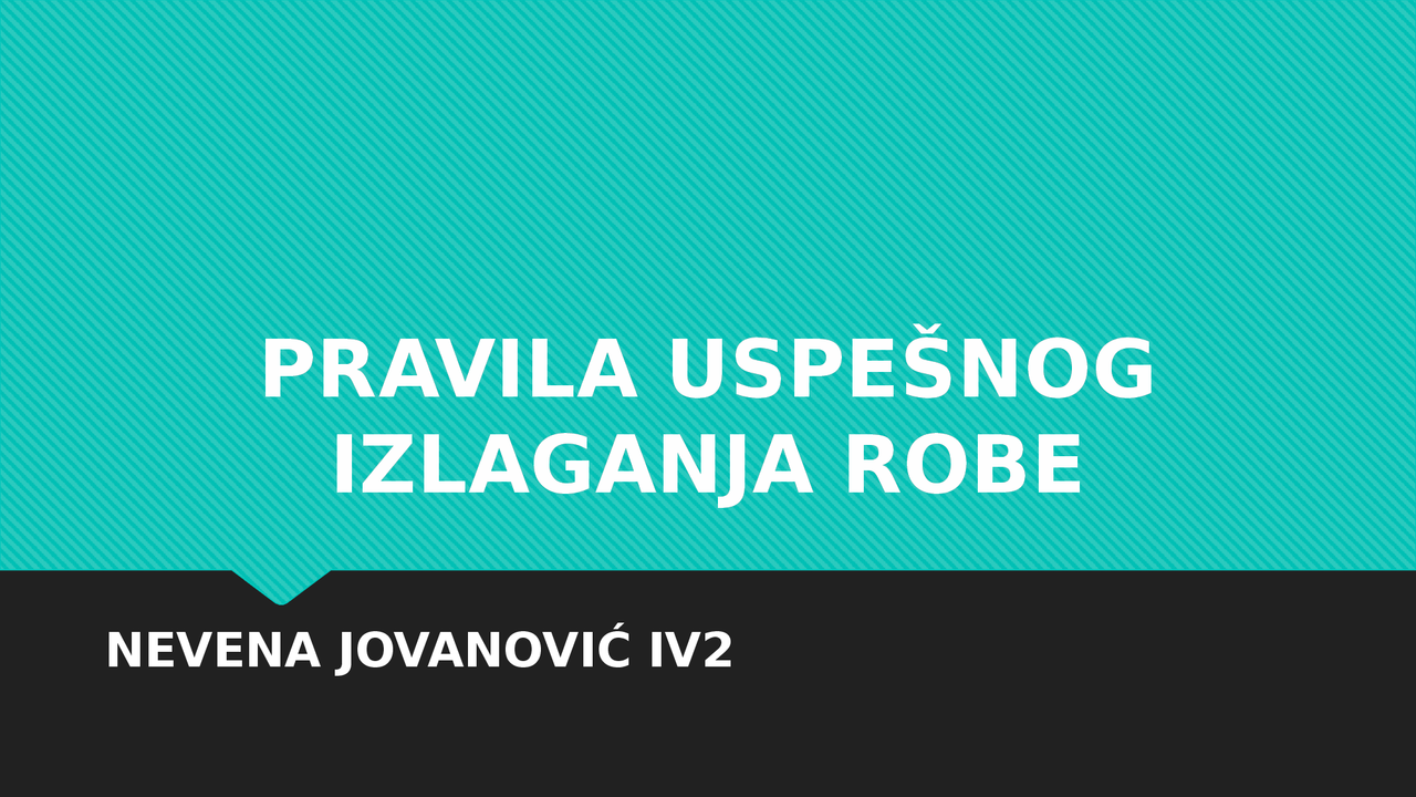 Uspesno izlaganje robe | Vodiči, Projekti, Istraživanja od Ekonomija ...