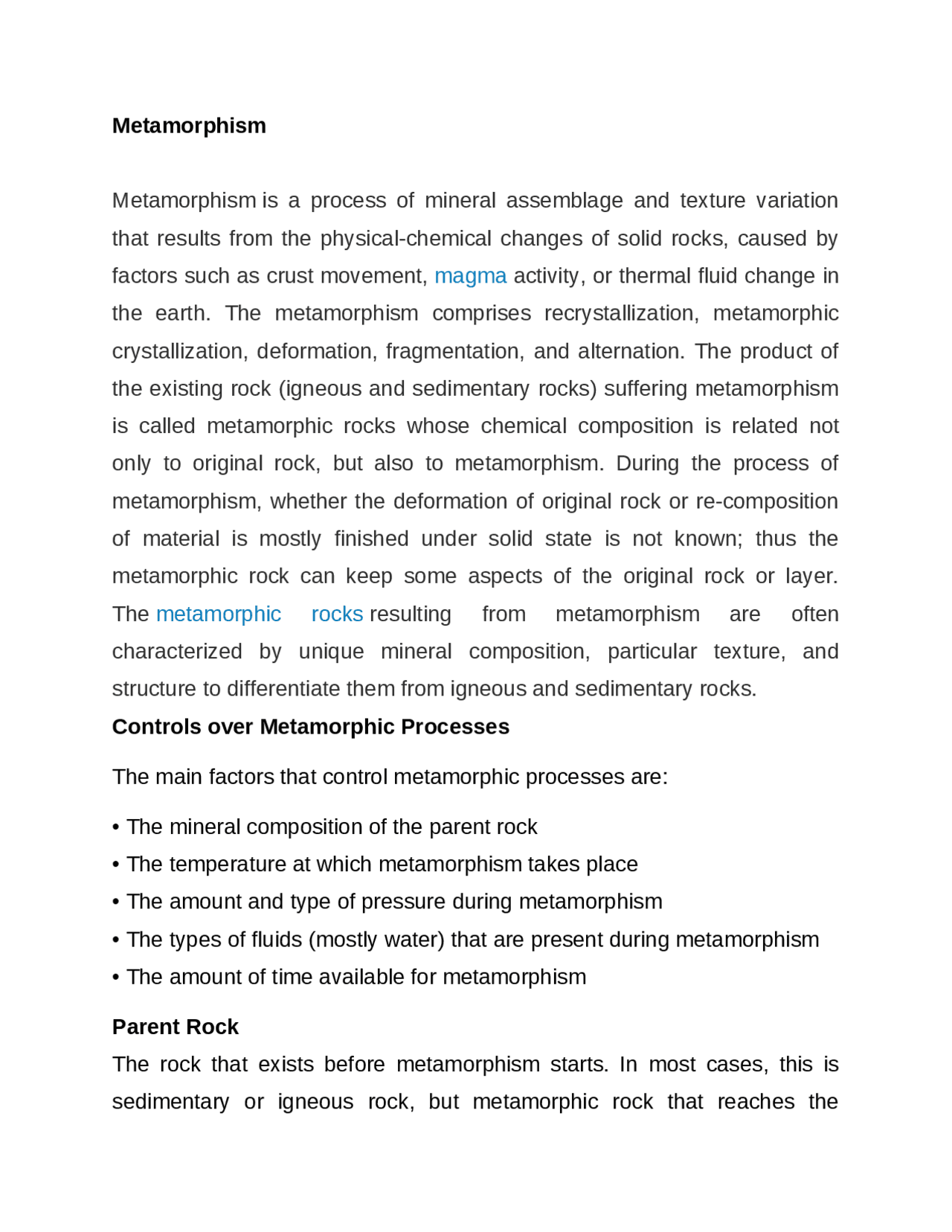 Metamorphism Rocks In Geology Docsity