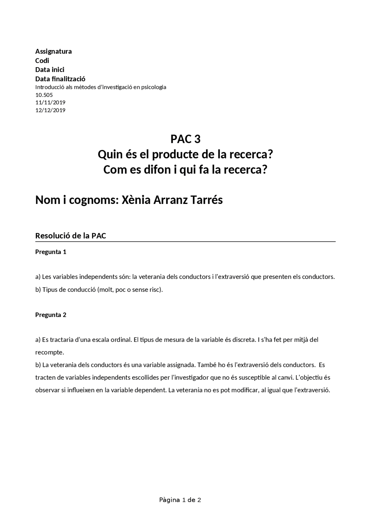 Pac 3 Intro Metodes DinvestigaciÓ Docsity