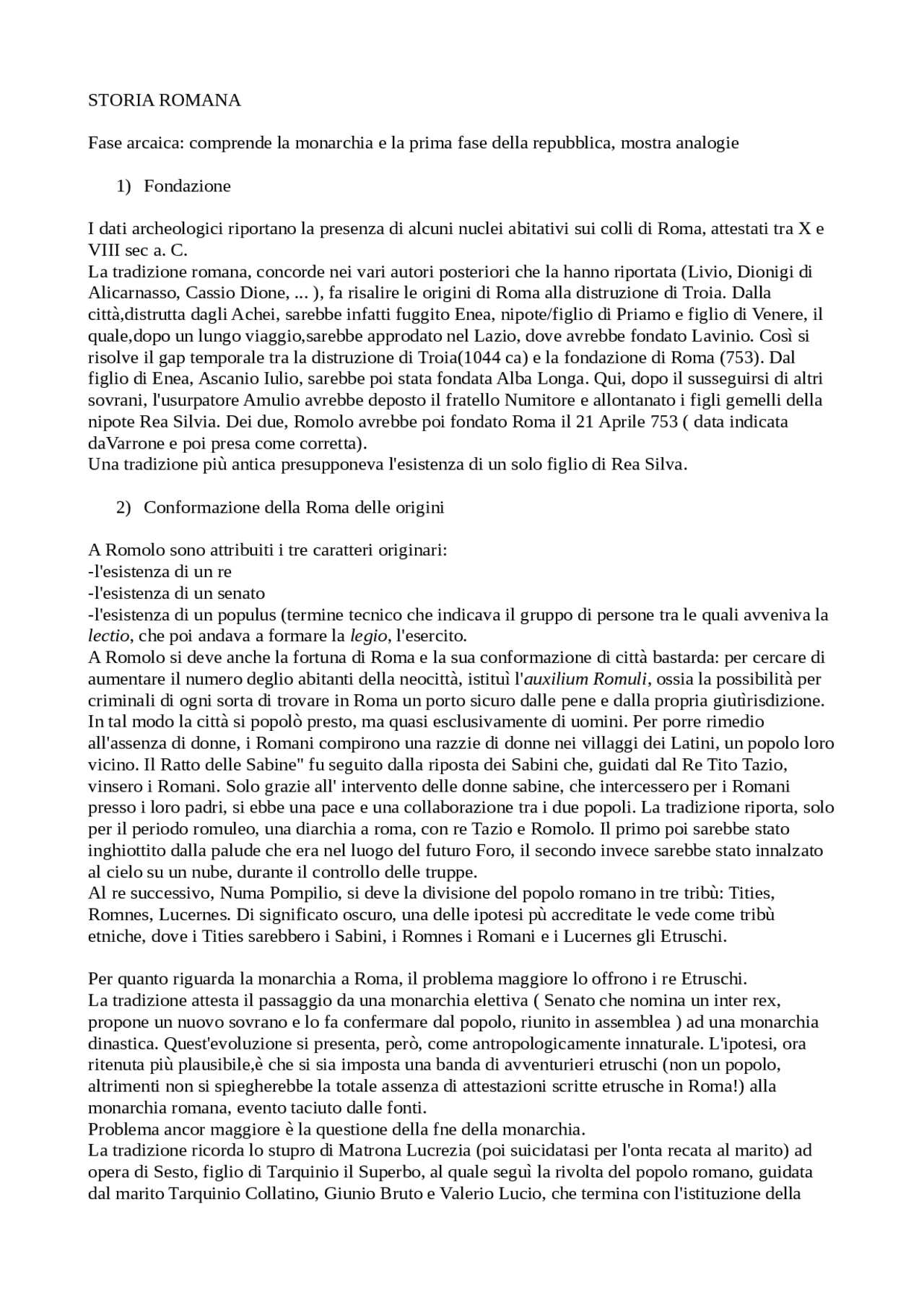 Storia Romana: Dalle Origini all'Impero | Dispense di Storia Romana ...