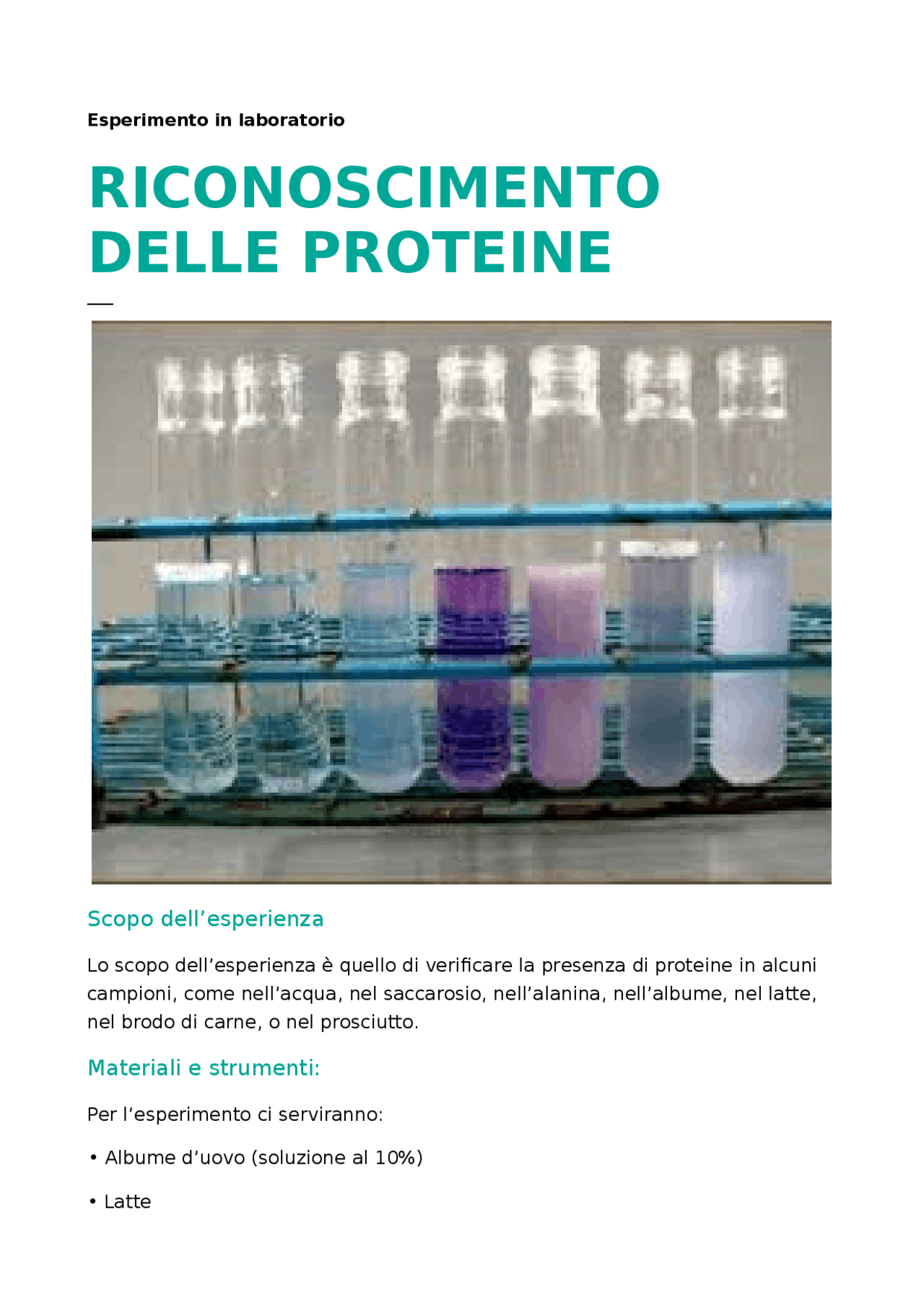 Relazione Di Un Esperimento Di Laboratorio Riguardo Il Riconoscimento