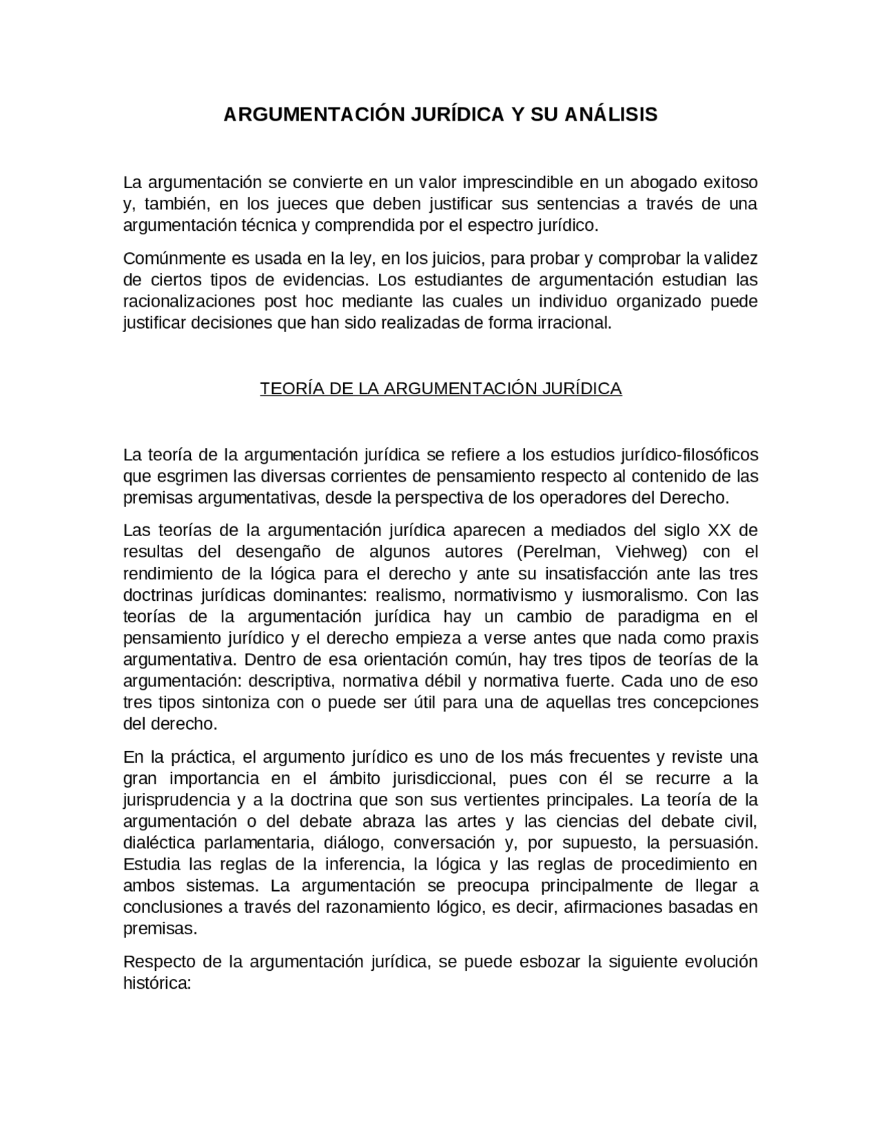 ARGUMENTACIÓN JURÍDICA - Docsity