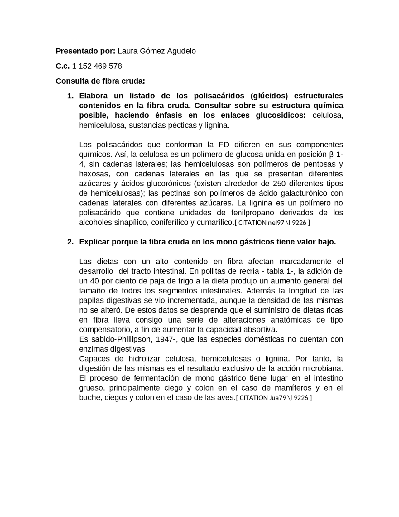 Consulta sobre Fibra cruda (FDA) - Docsity
