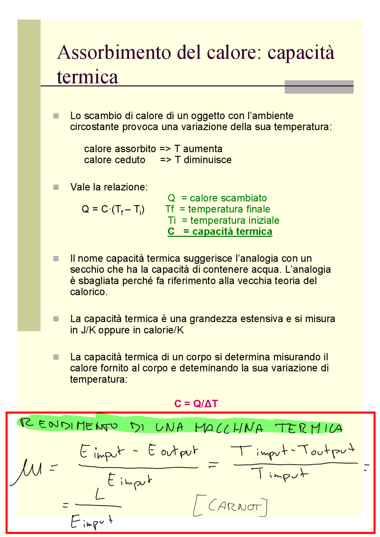 Termodinamica Per Liceo Scientifico Docsity