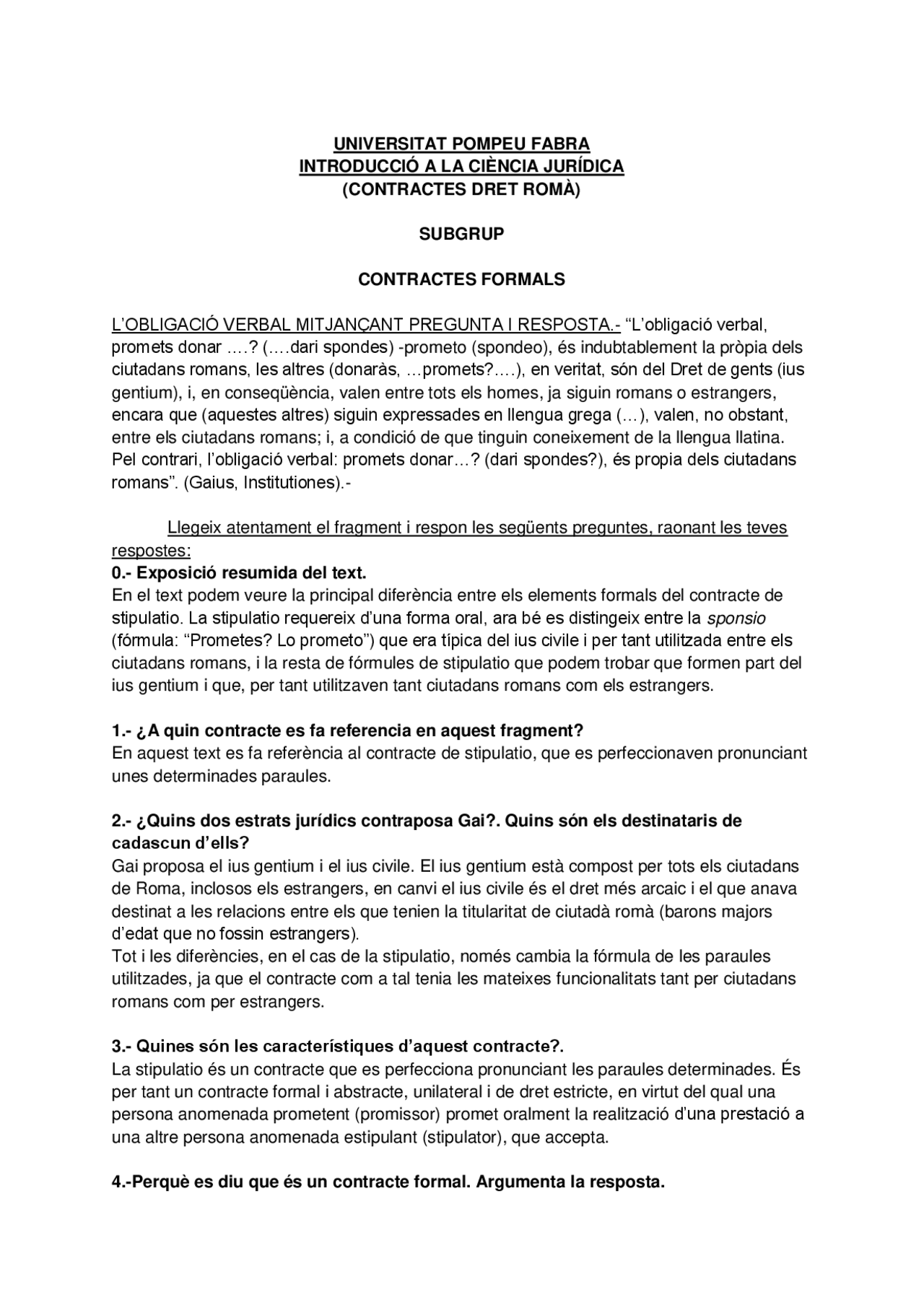 Seminari 3 De Dret Romà Docsity