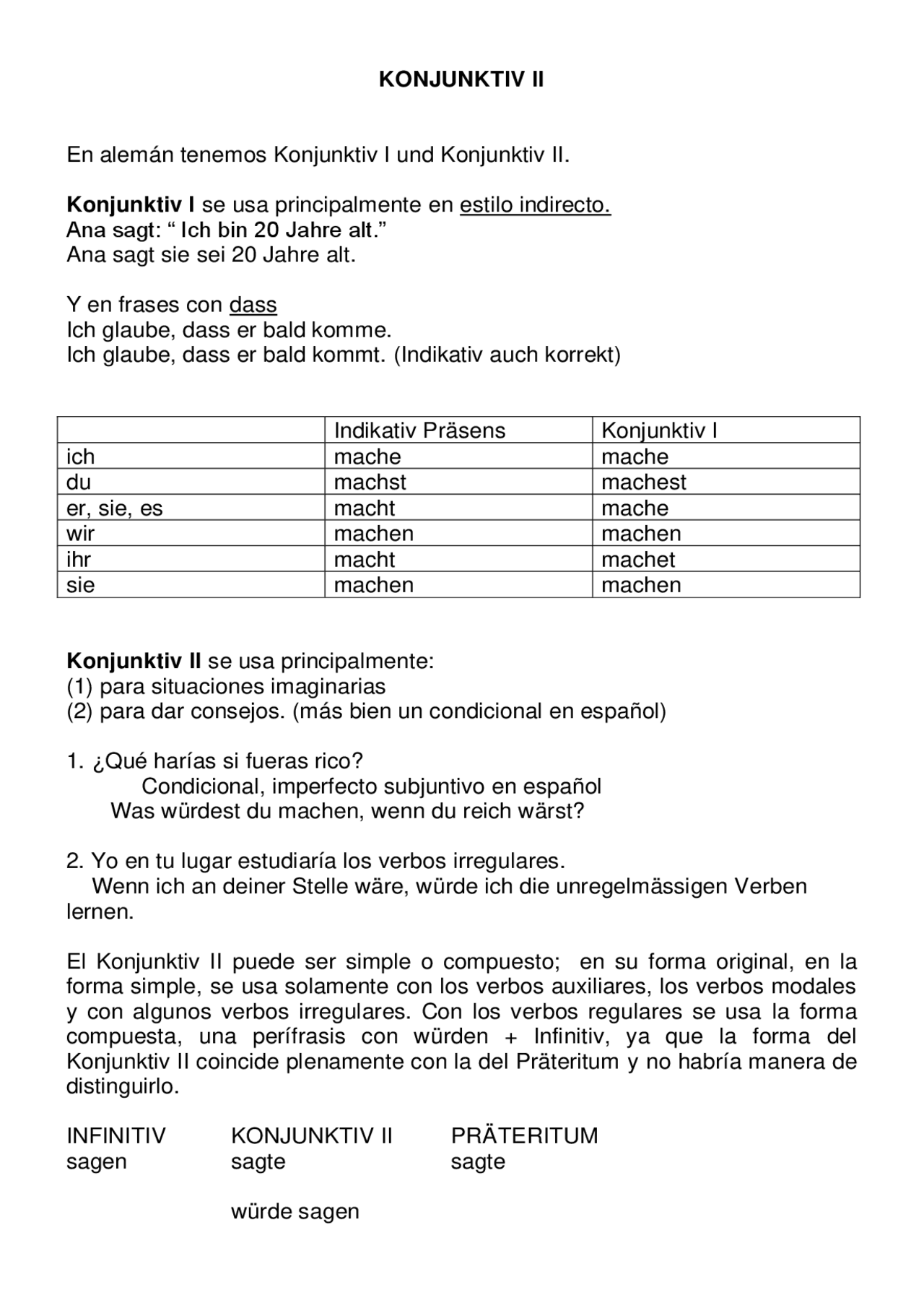 Tedesco B1, grammatica esplicativa - Docsity