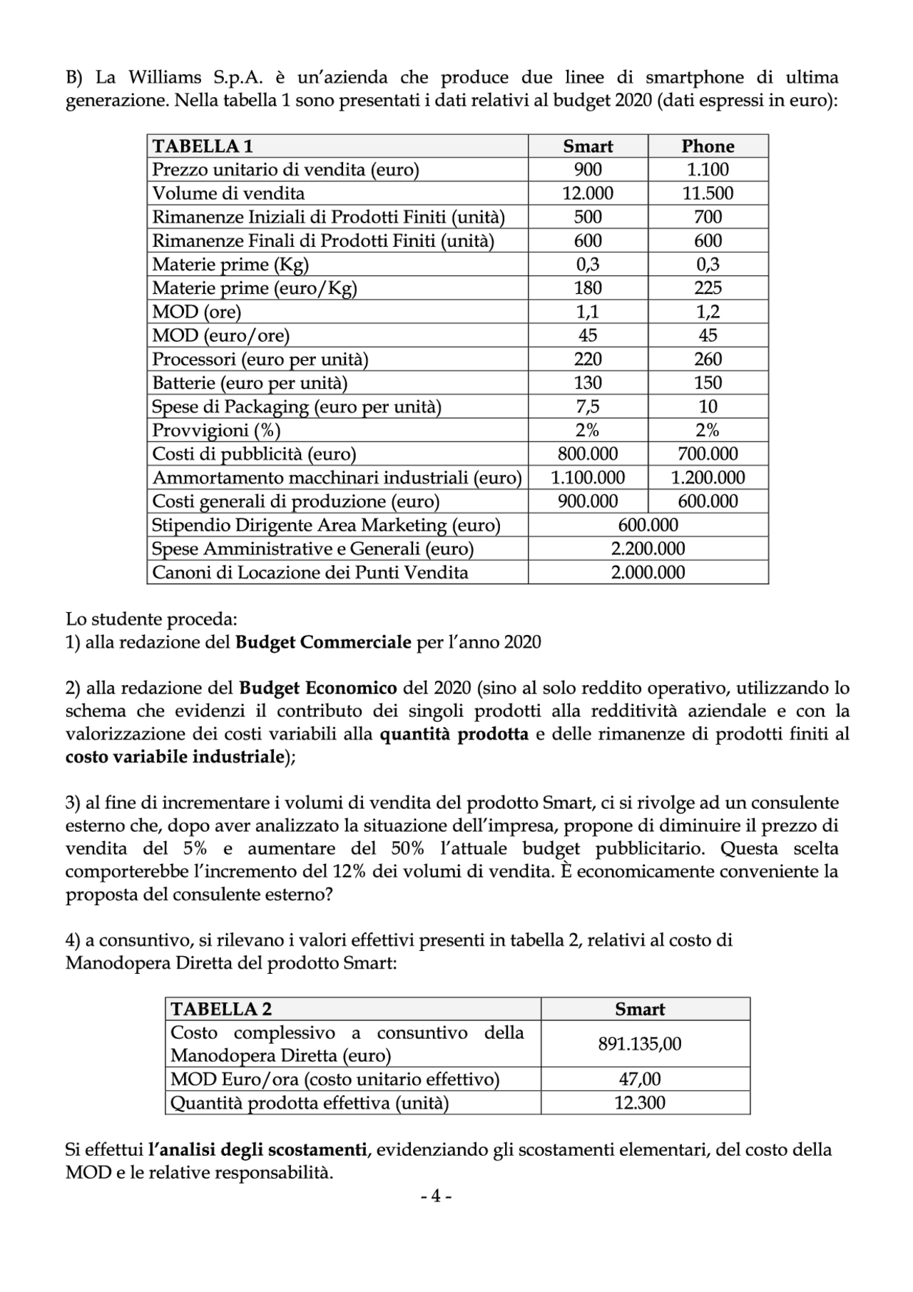 Prove Desame Controllo Di Gestione Docsity