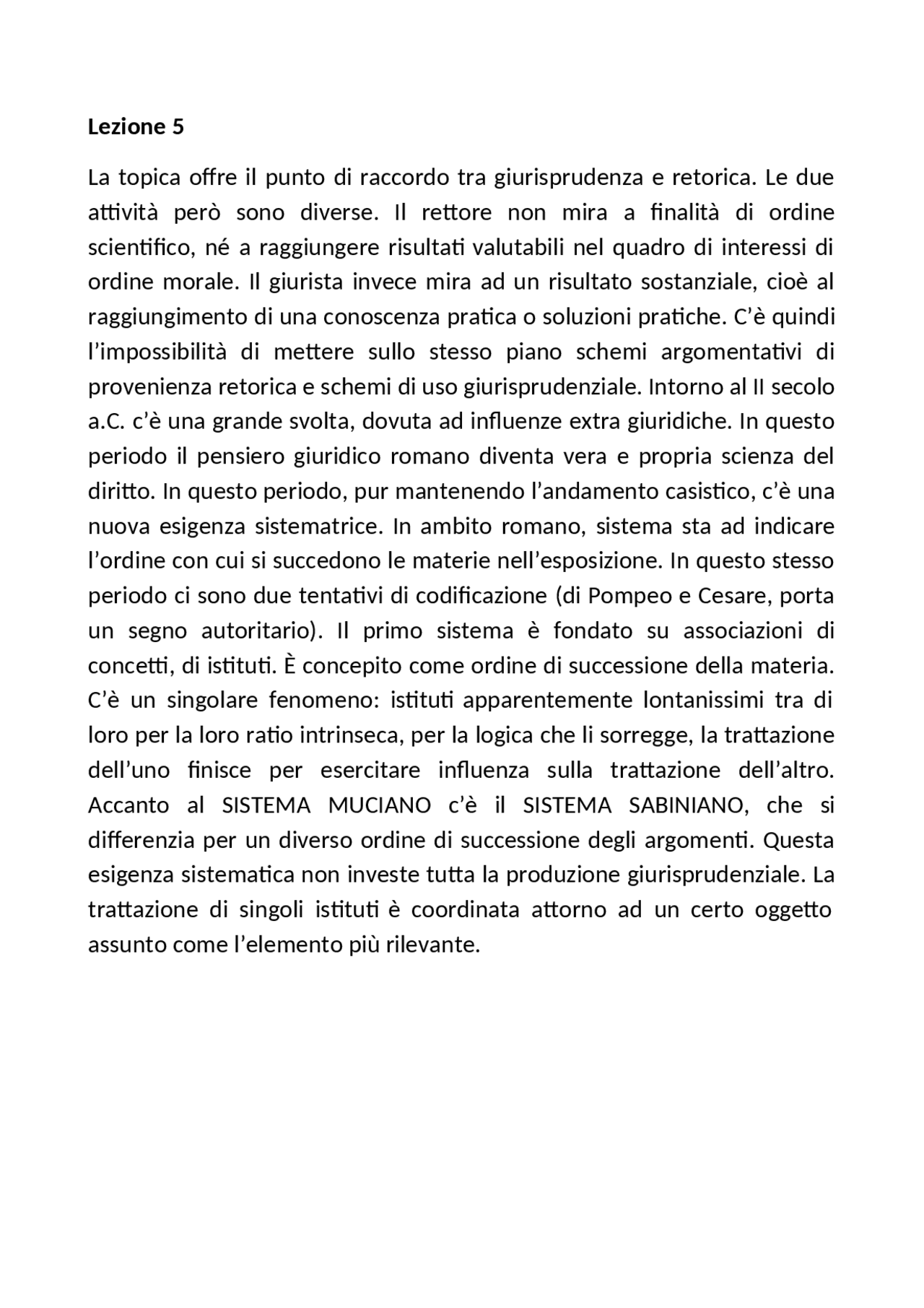 Il Metodo Della Giurisprudenza Romana Appunti Di Diritto Romano Docsity