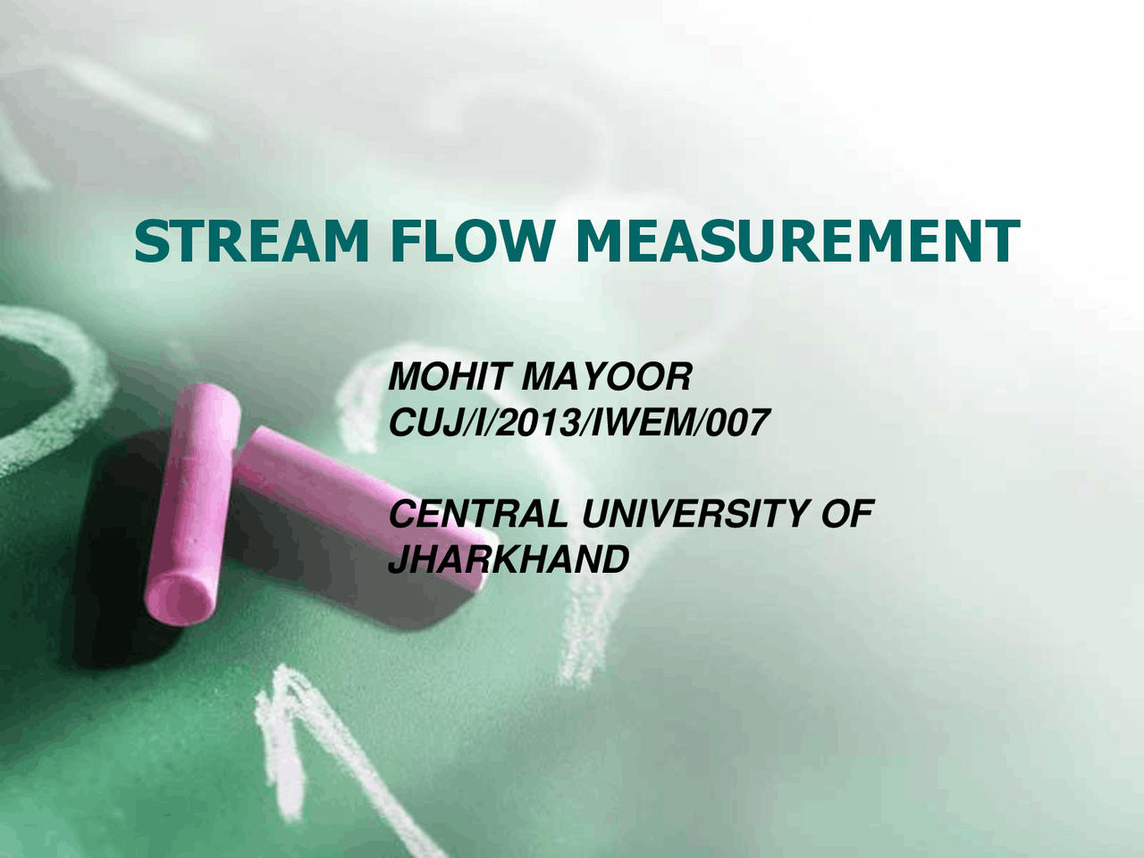 Flow Measurement In Stream Lecture Notes Groundwater Hydrology Docsity