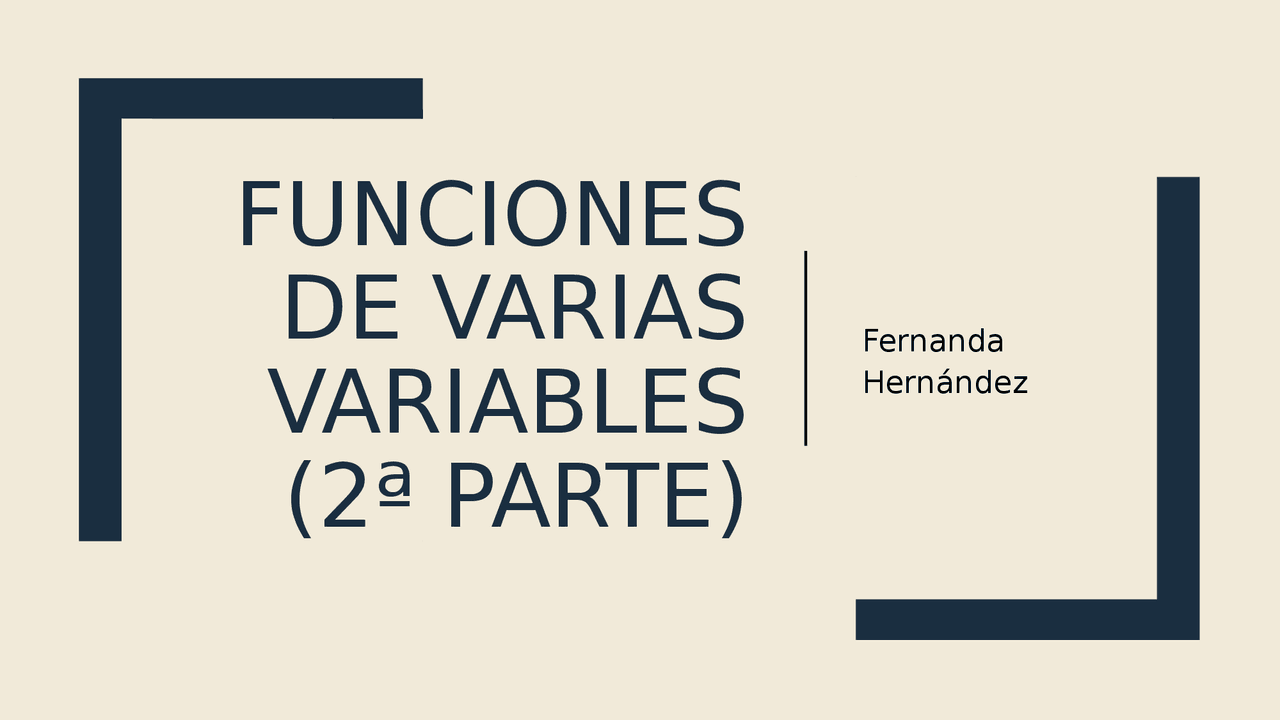 Funciones En Varias Variables Diapositivas De Cálculo Diferencial Y
