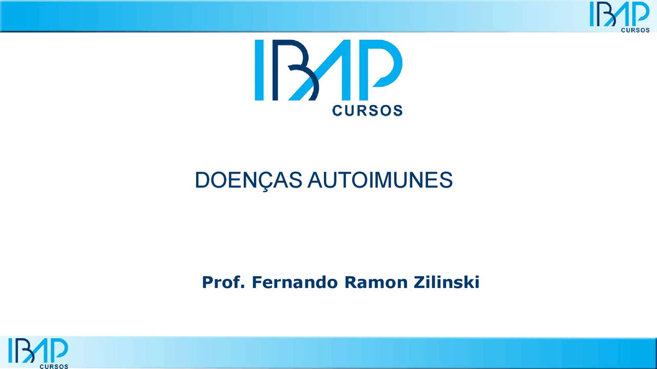 Mini Curso Em Imunologia Docsity