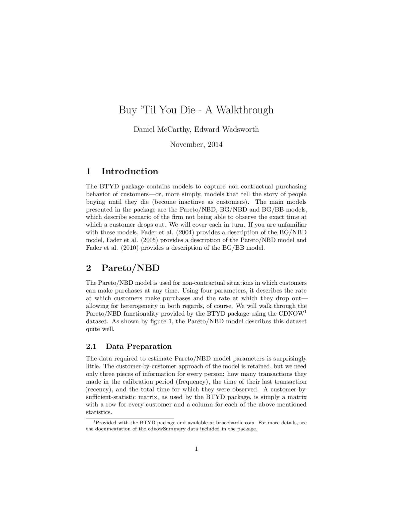 R scripts - BTYD walkthrough | Papers Introduction to Machine Learning | Docsity
